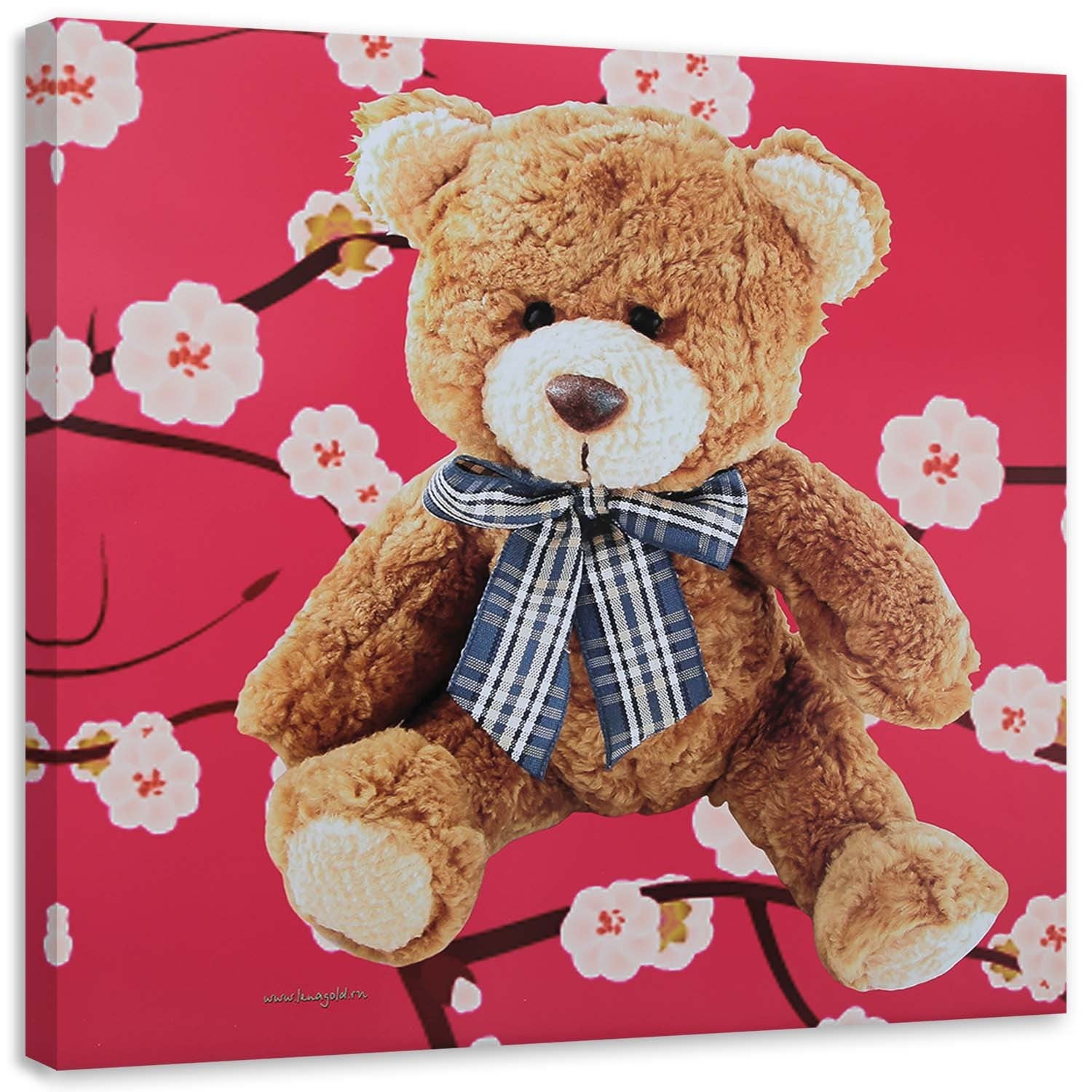 Tableau sur toile Ours en peluche chambre d'enfant 60x60 | Leroy Merlin