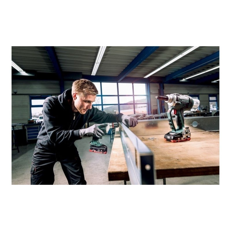 Riveteuse metabo np 18 ltx bl 5.0 2x lihd 4,0 ah, asc 55, coffret ...