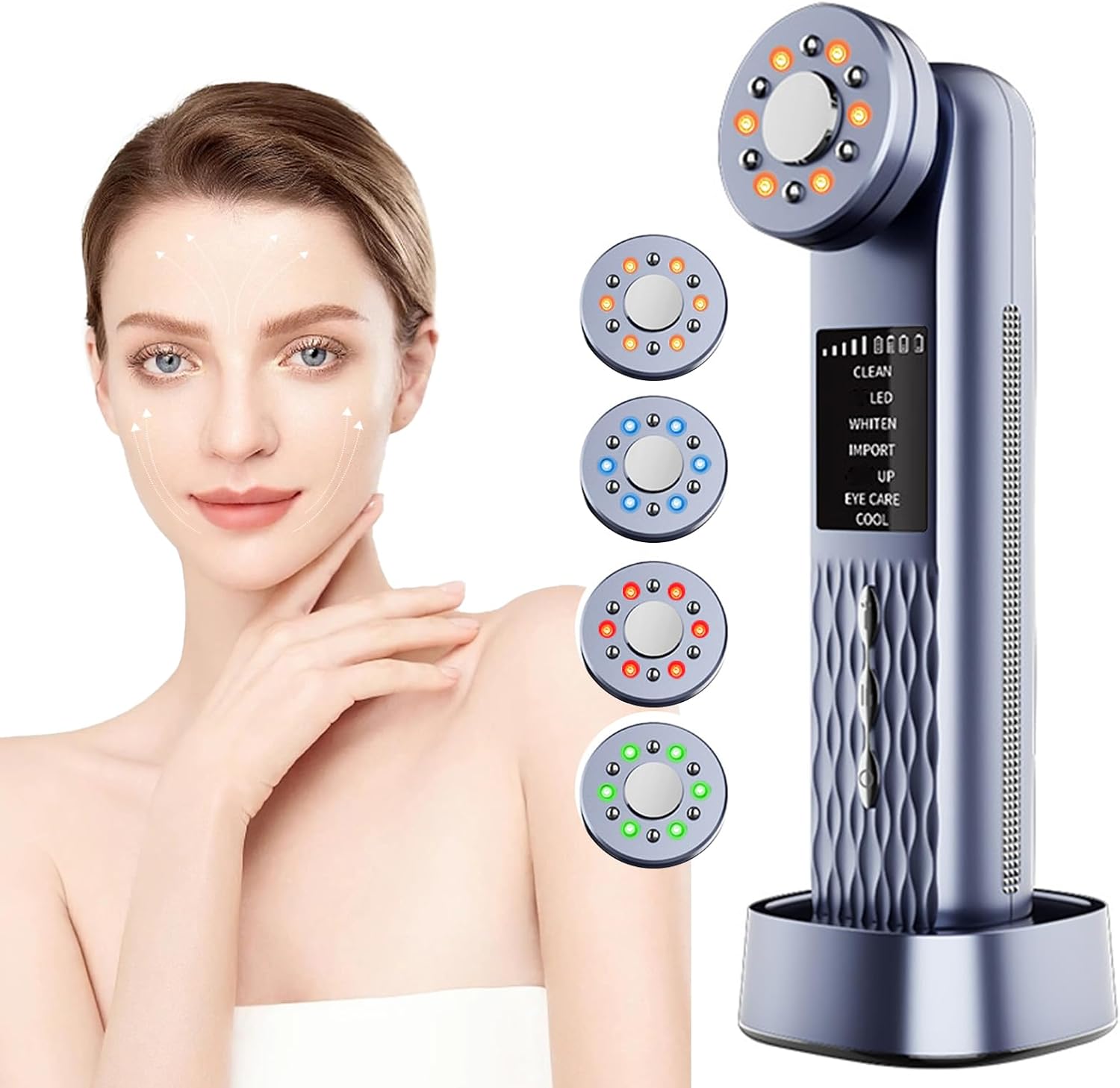 Appareil facial multifonctionnel, masseur facial électrique portable 7 ...