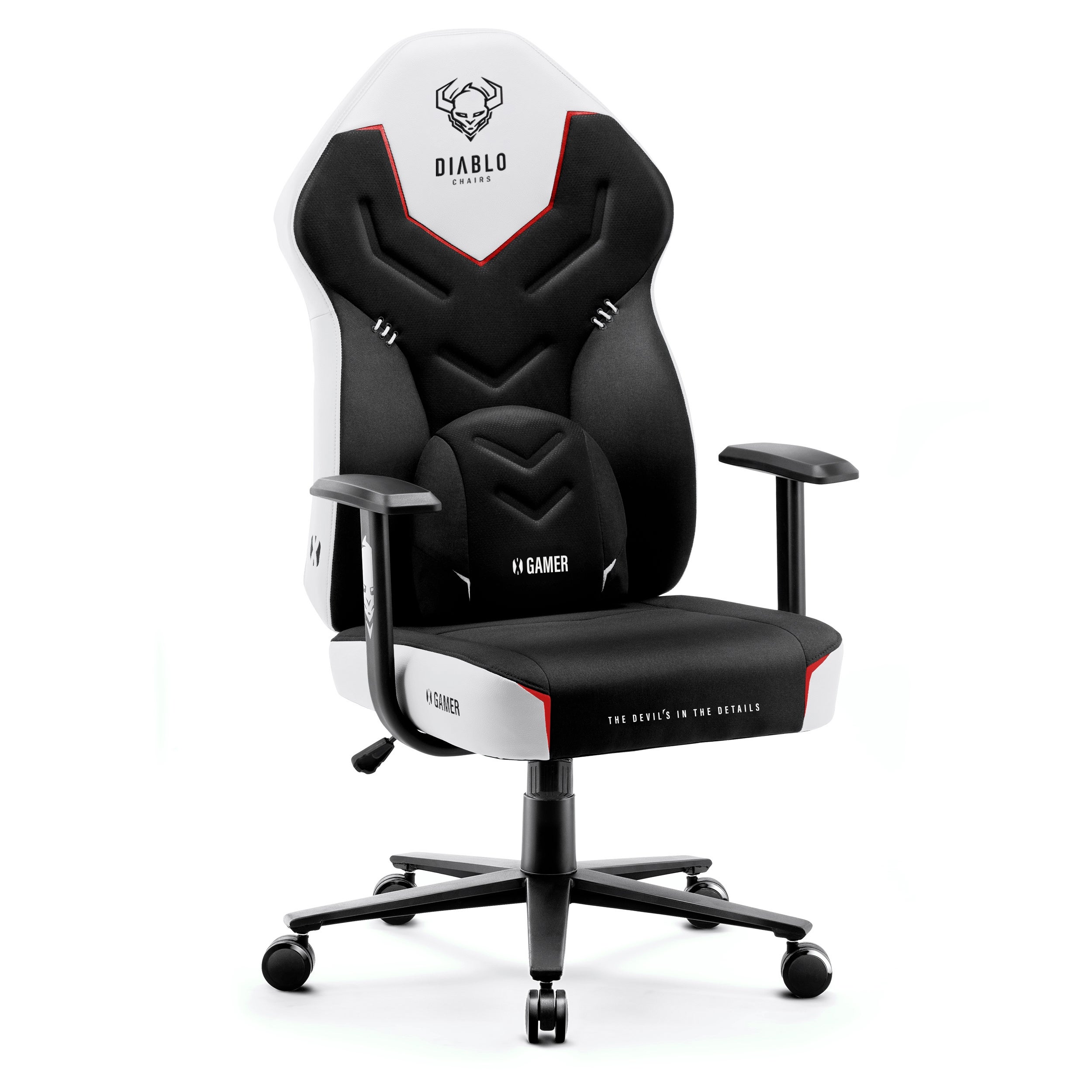 Diablo Gaming Chaise X-Gamer 2.0 Fauteuil Gamer, Blanc-Noir, Normal (L ...