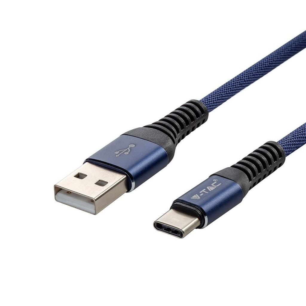 Cable USB Tipo-C a USB-A de 1m de carga rà¡pida 2.4A Gold Series Cable de cuerda antienredos ...