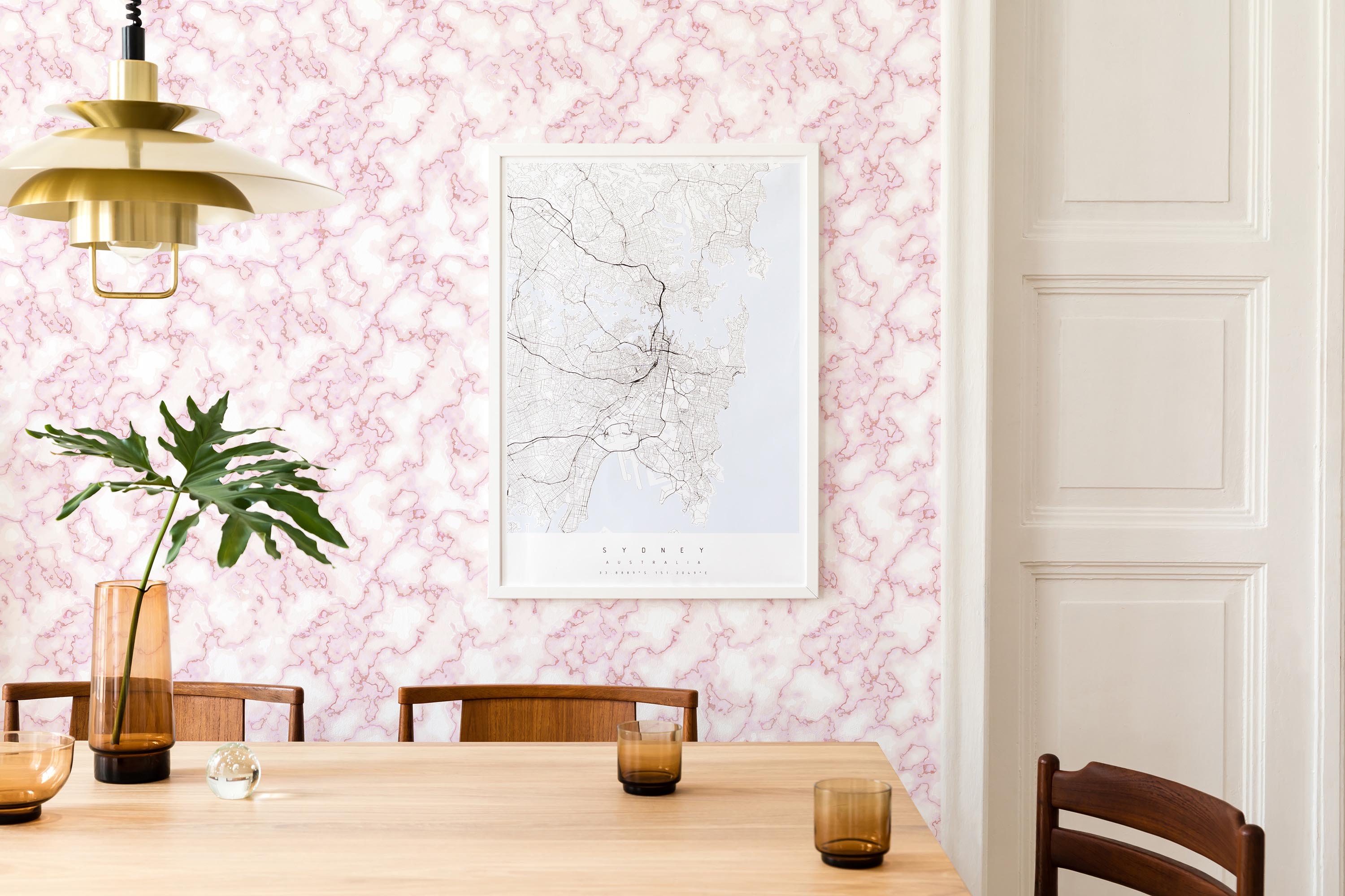 Blush Quartz Marble Wallpaper | Leroy Merlin