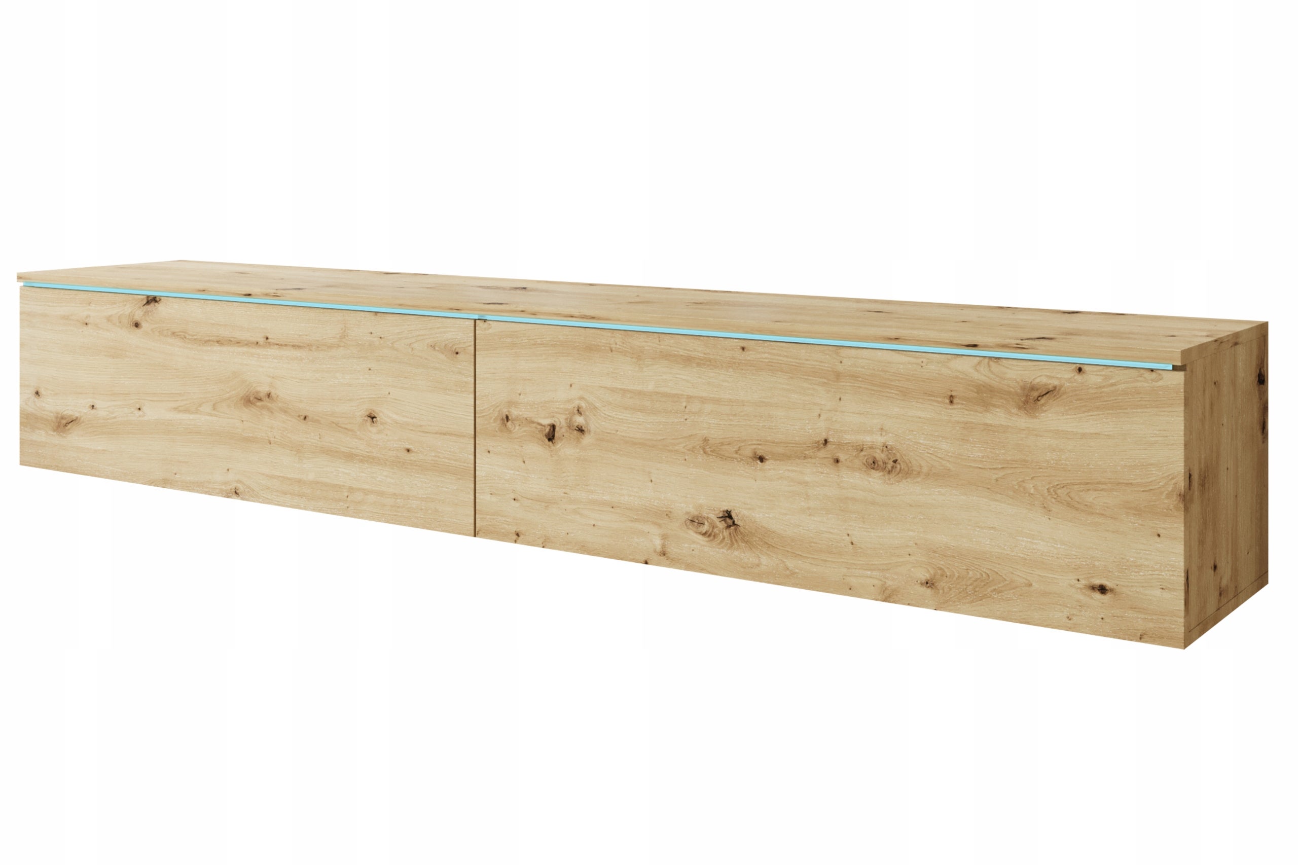 Meuble TV Lowboard D180 Chêne Artisan, Nombre de portes : 2, 180x30x31 ...