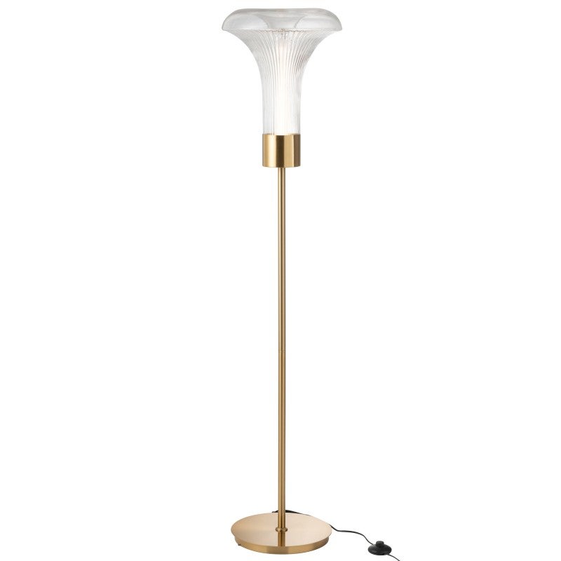 Lampe led haute en verre transparent 34x34x155 cm | Leroy Merlin