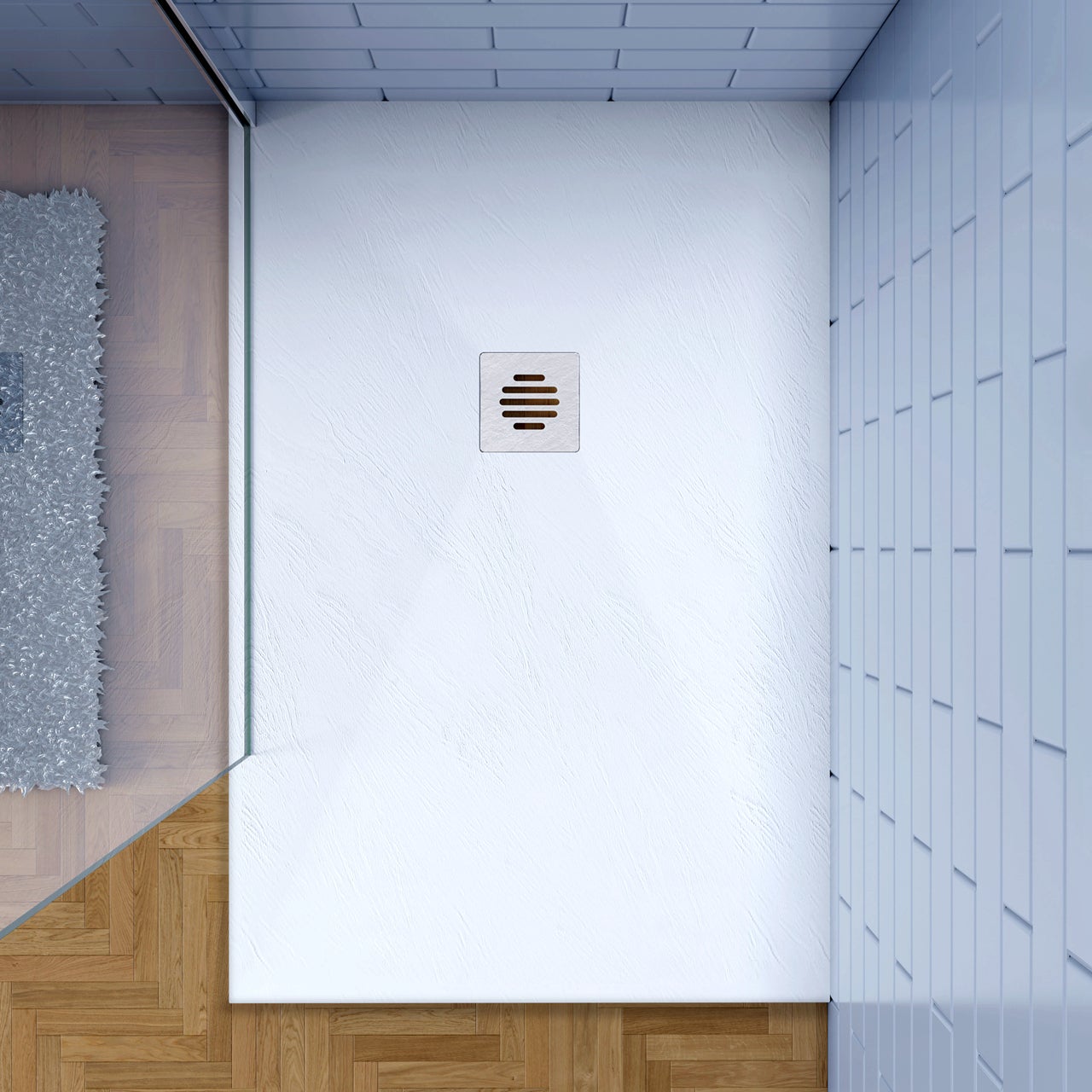 Aica Italy Piatto Doccia Bianco 90x100cm In Resina E Marmo Mista ...