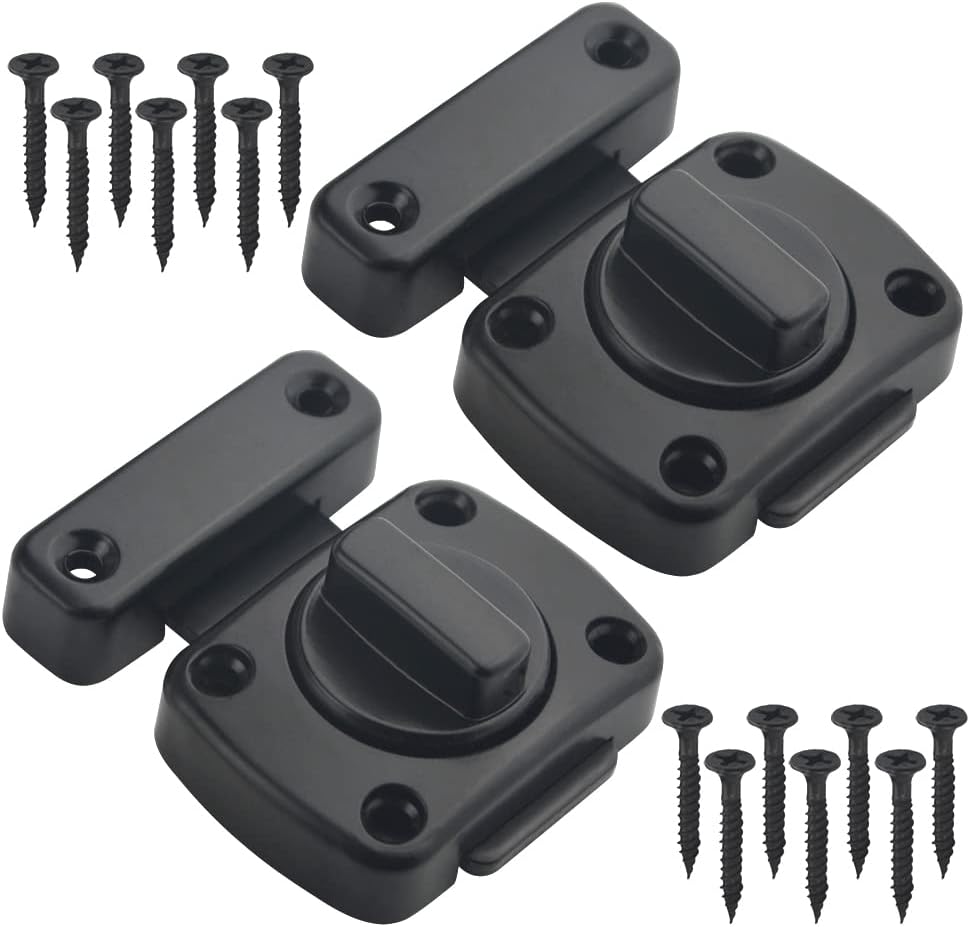 2 Pièces Loquet Rotatif de Porte,Verrou de Porte Interieure,pivotant ...
