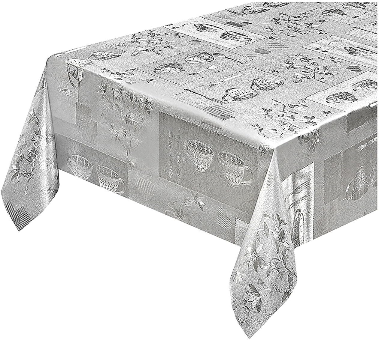 Mantel de Cocina 140x300 cm Antimanchas Metalizado Brillante Plasticada ...