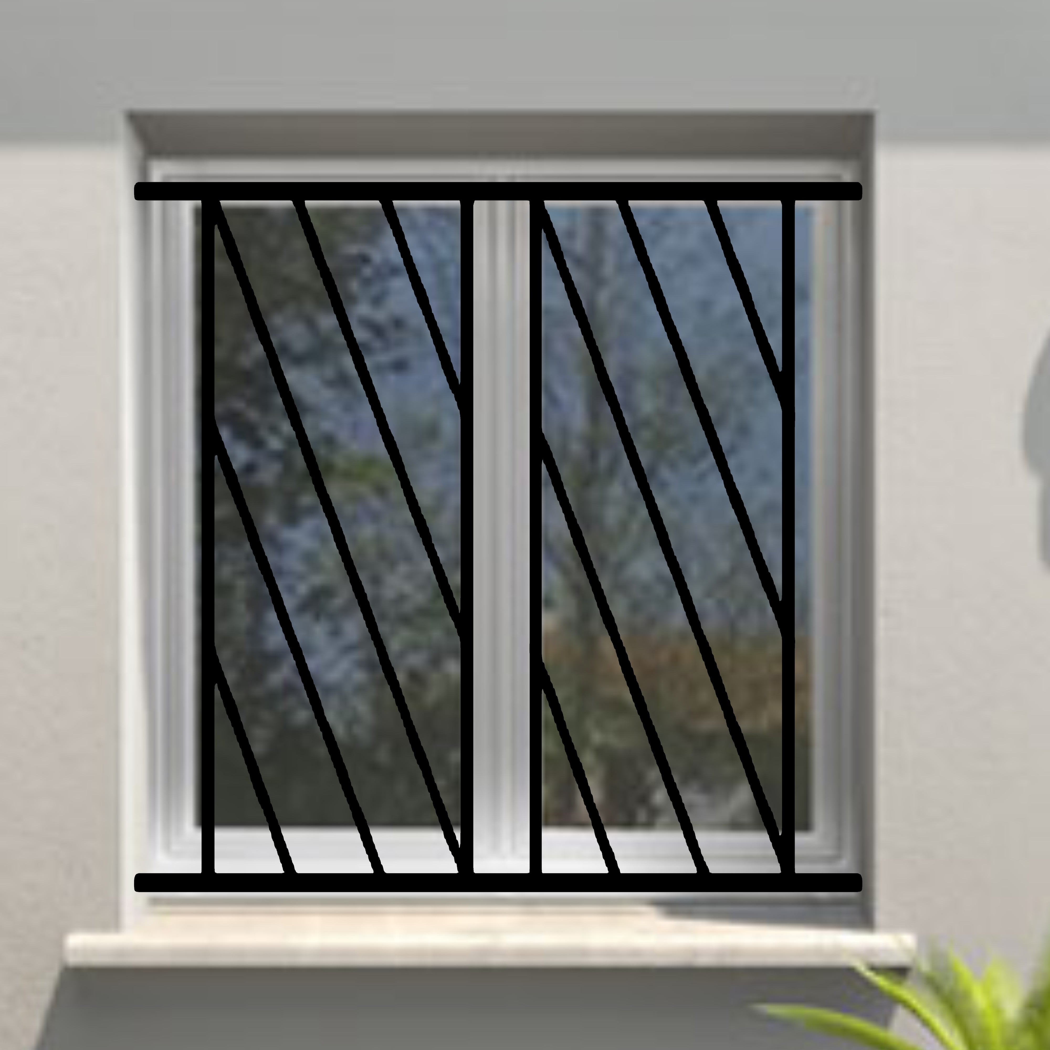 Grille de Defense Diago pour Fenetre H= 45 cm x L= 100 cm (côte tableau ...