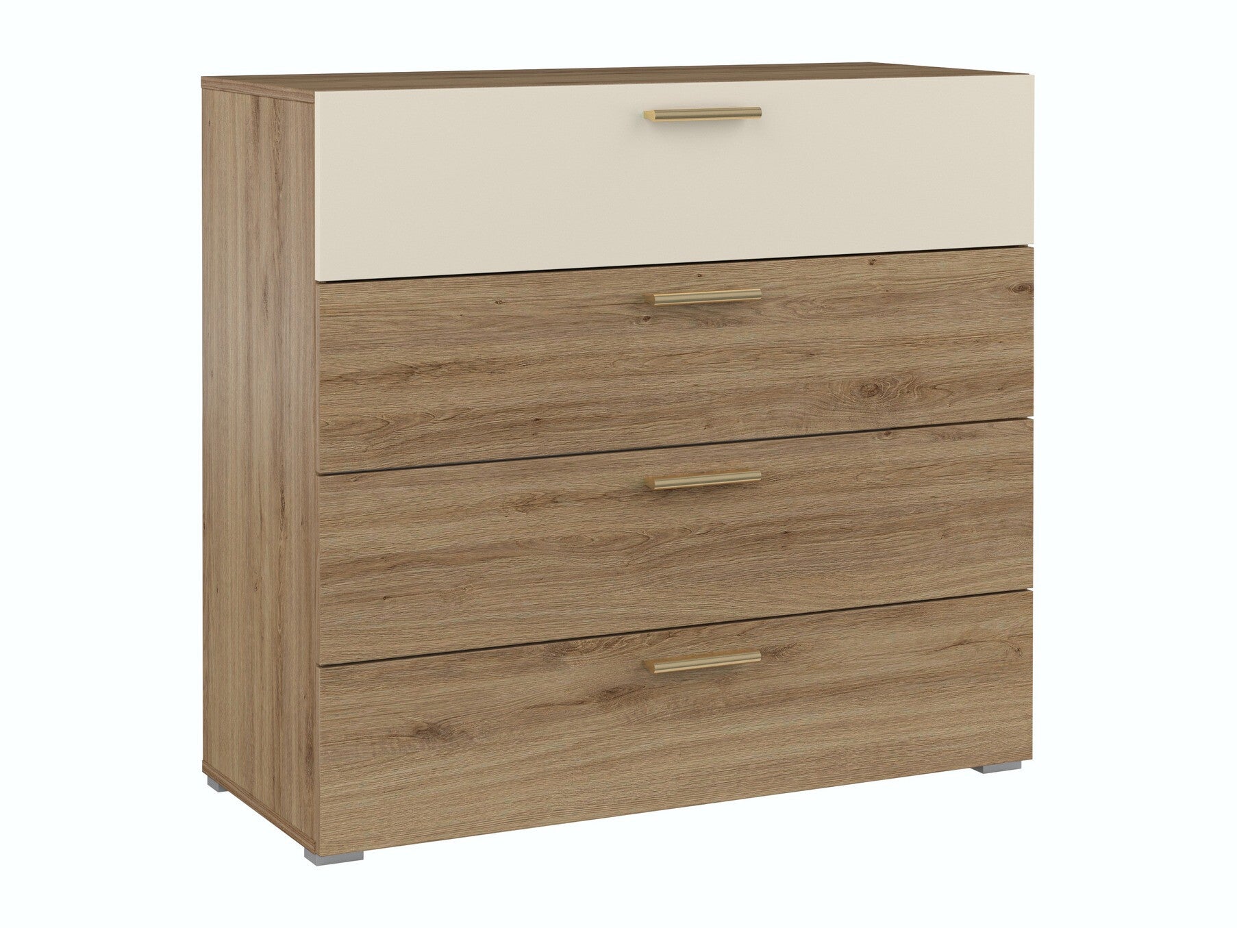 Cómoda Mirsevi 105, Roble salvaje, Beige, Con cajones, 91x100x41cm ...