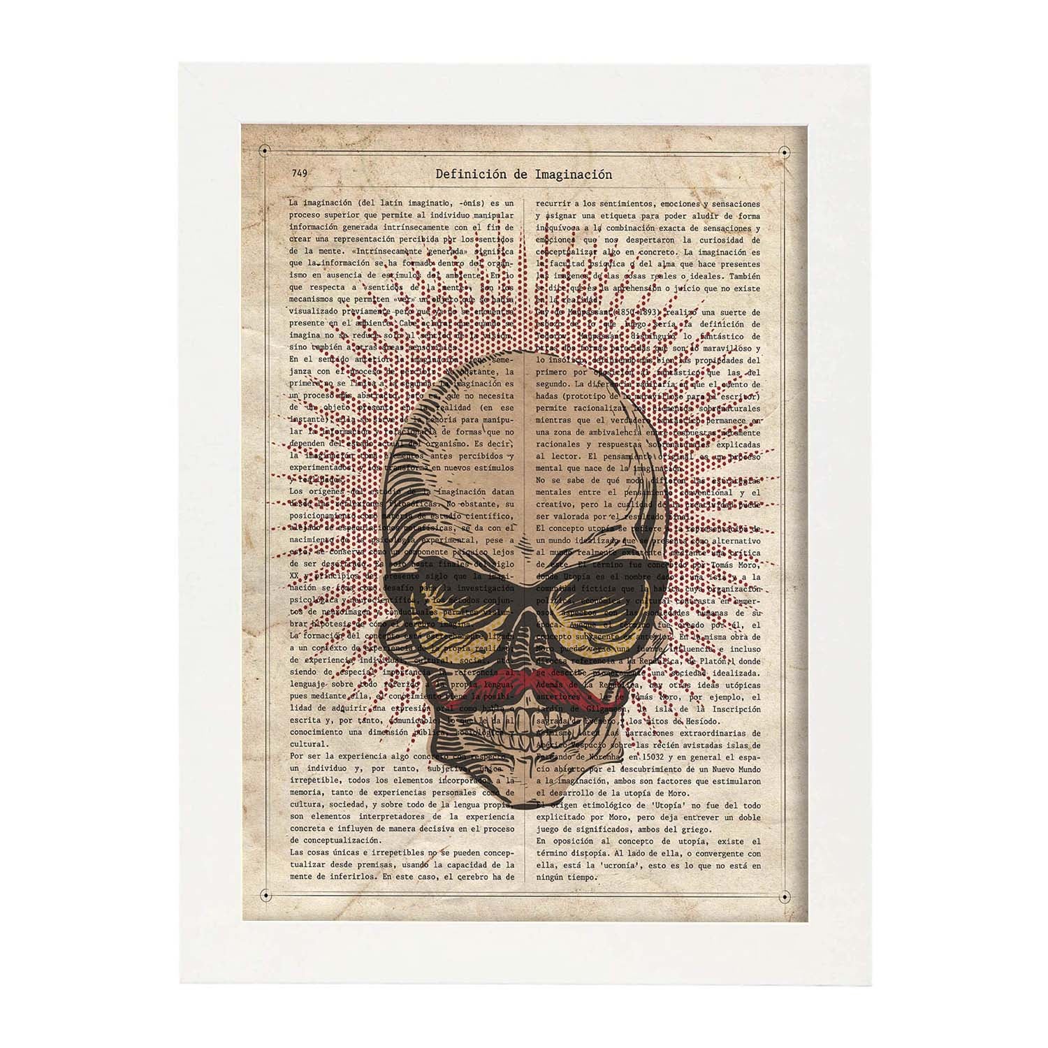 Poster De Calavera Con Bigote. Láminas De Calaveras. Decoracion De ...