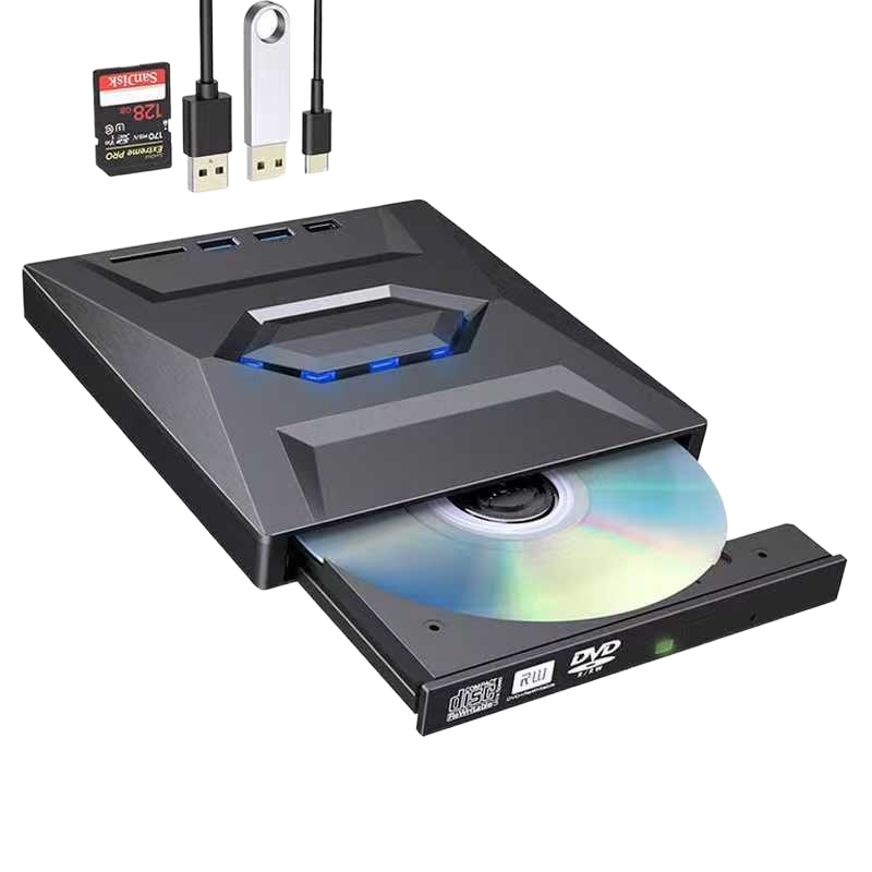 Lecteur optique externe multifonctionnel, lecteur CD/DVD portable ...
