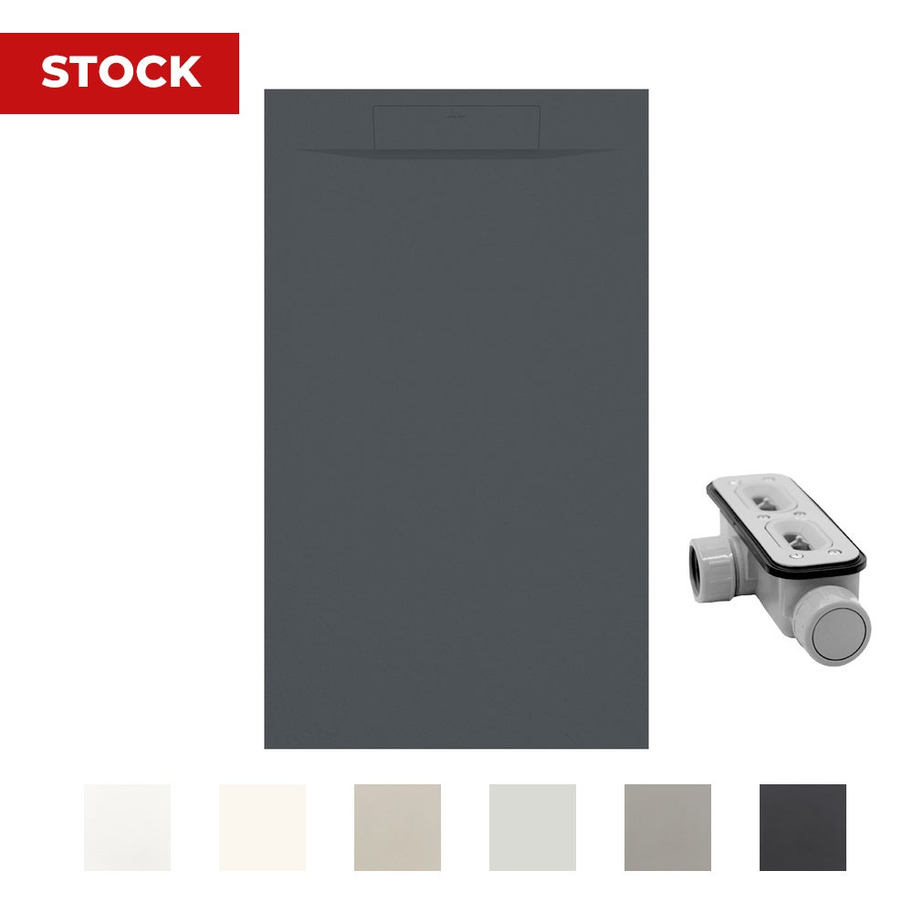 Plato de Ducha de Resina Antideslizante | Válvula Oculta + Rejilla de ...