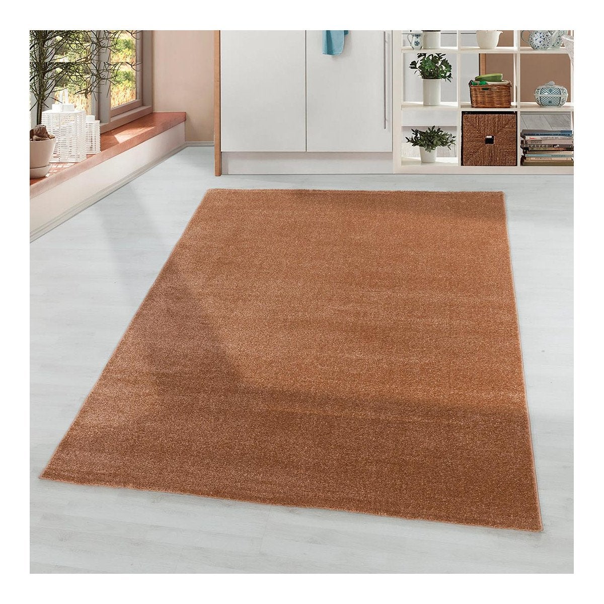 Tapis design en polypropylène Orange 140x200 VINDUM | Leroy Merlin
