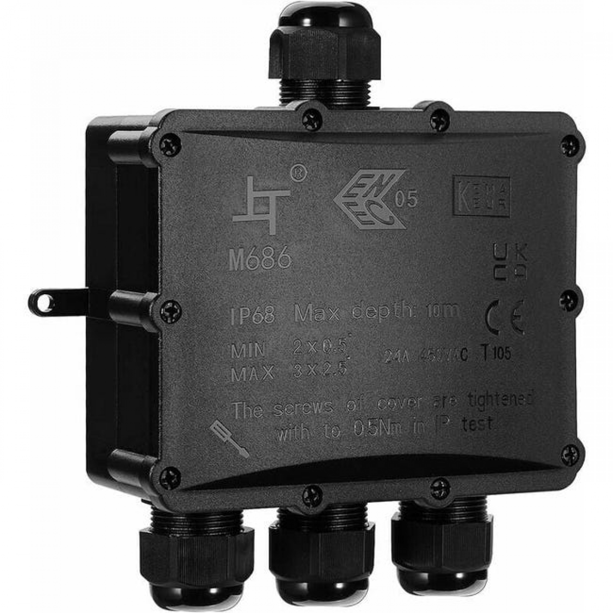 Boîte de Dérivation Étanche IP68- 4 Voies Plus Grande Capacité de Câble ...