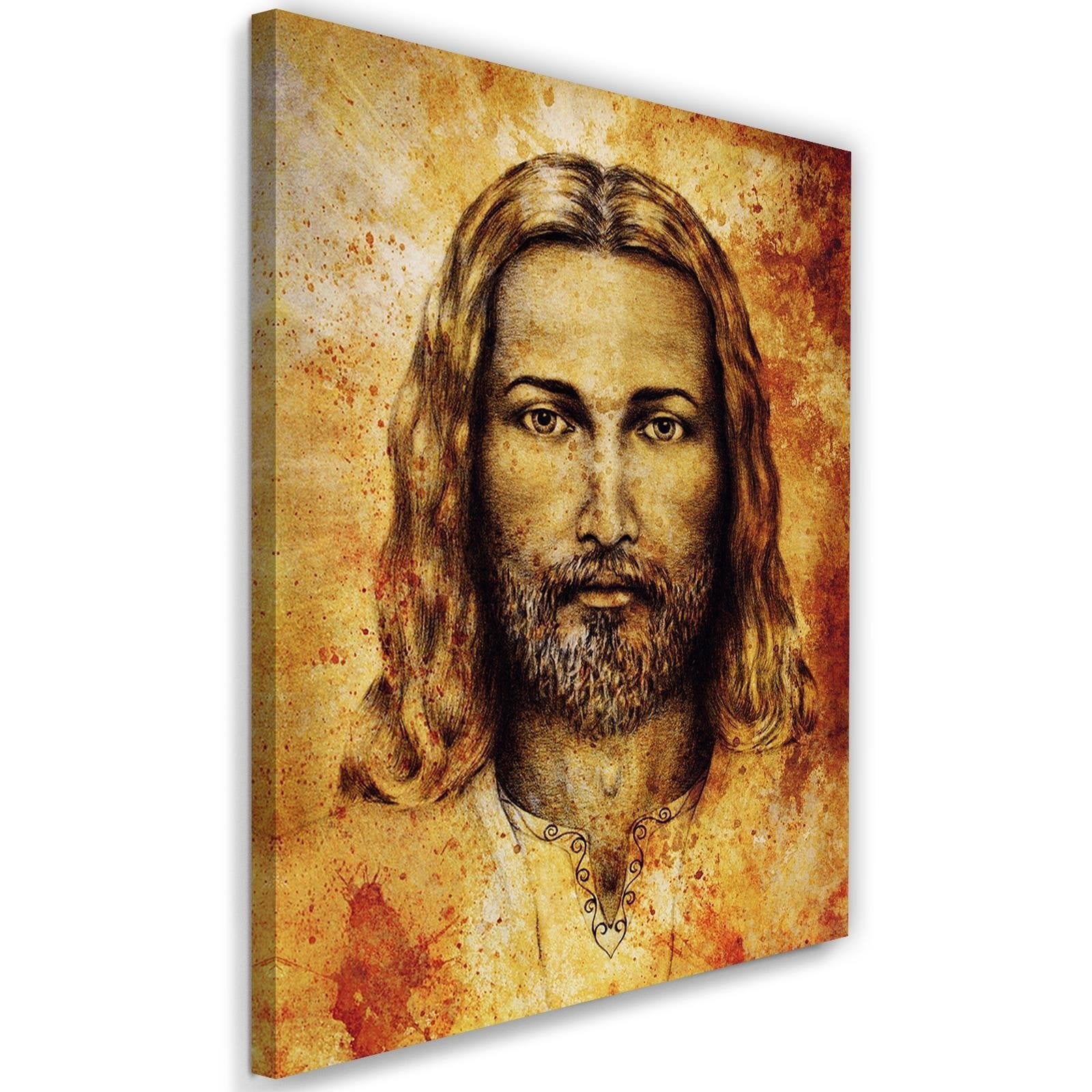 Tableau le linceul de turin visage de jésus christ - 60 x 90 cm | Leroy ...