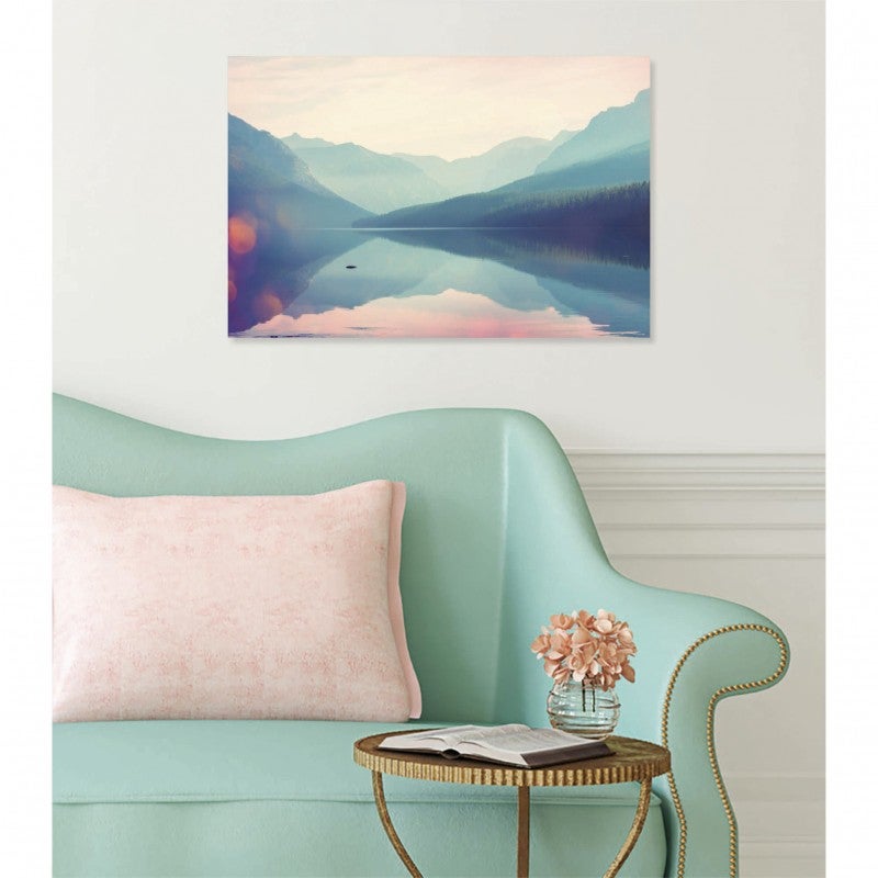 Tableau toile XXL en kit Brume Matinale 60 x 40 cm - Toile textile sans ...