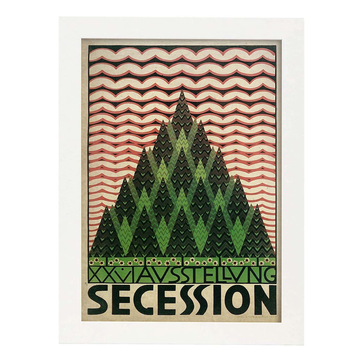 Affiche De Sécession Vintage. Avec Des Images Publicitaires Vintage Et ...
