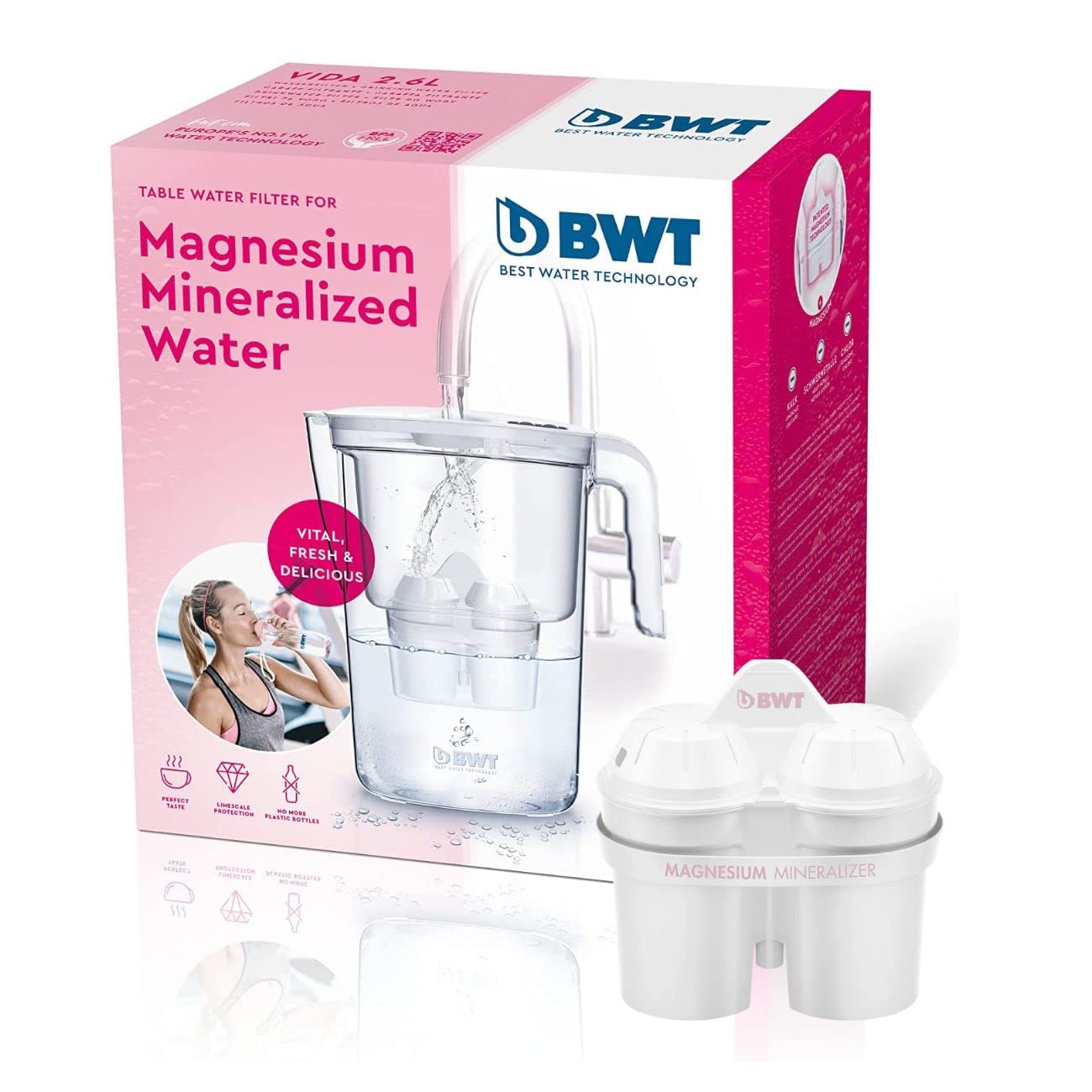 BWT – Caraffa filtrante per acqua vita – 2.6 Litri – Non con filtro ...