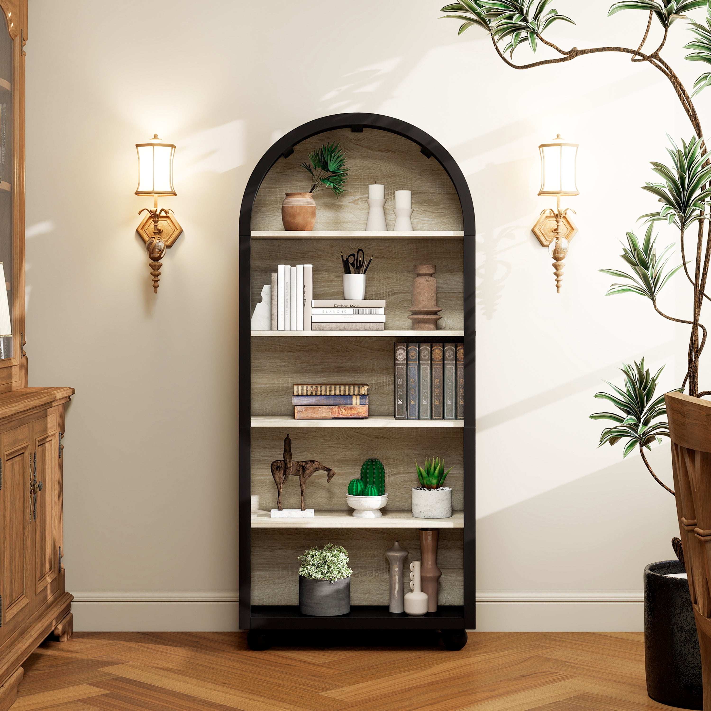 Étagère de rangement et d'exposition ouverte à 5 niveaux, adaptée au ...