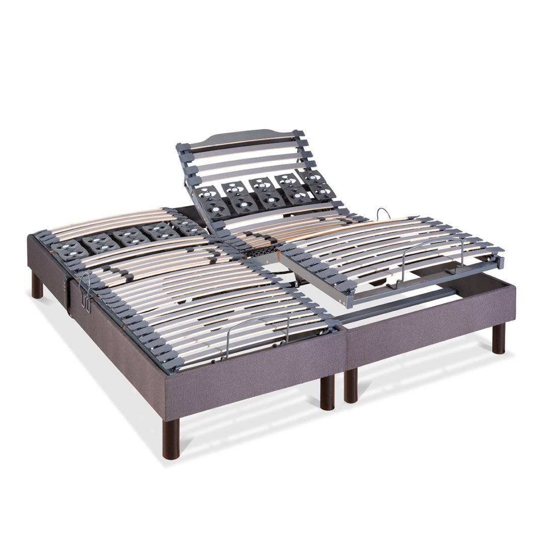 BELLECOUR LITERIE | Jeu de 2 sommiers électriques ATHENA 2x70x200 cm ...