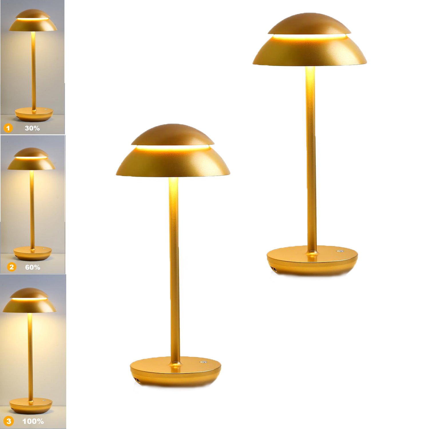 Lampe de bureau sans fil, lampe de bureau LED, lampe de bureau à intensité variable 3 couleurs ...