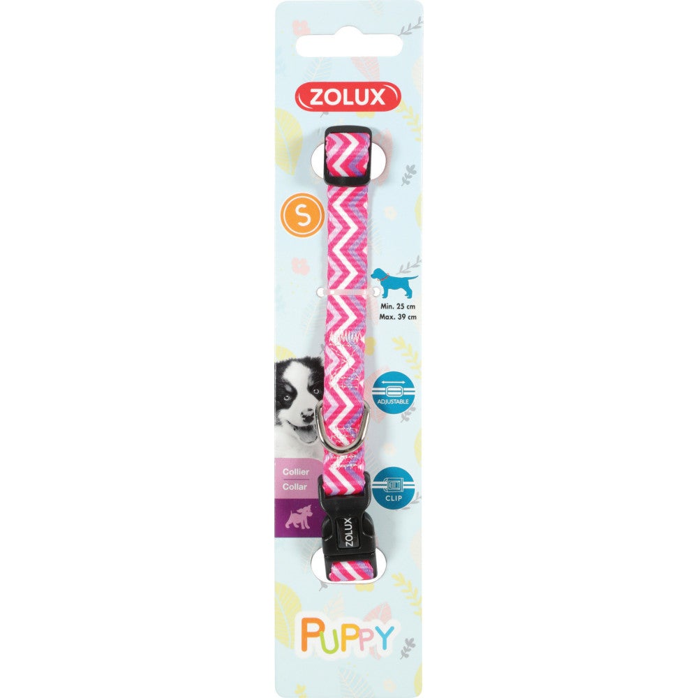 Zolux -Collier PUPPY PIXIE 13 mm 25 à 39 cm couleur rose pour chiots ...