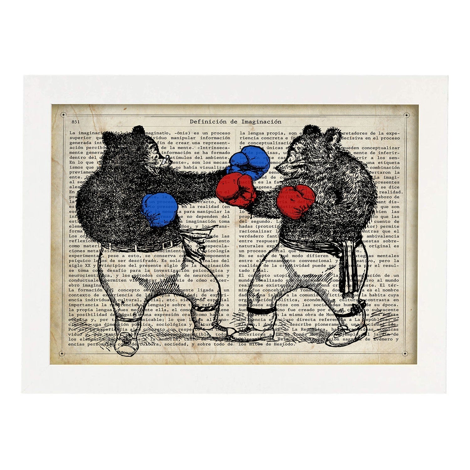 Poster De Osos Boxeando. Láminas De Animales Con Definiciones ...