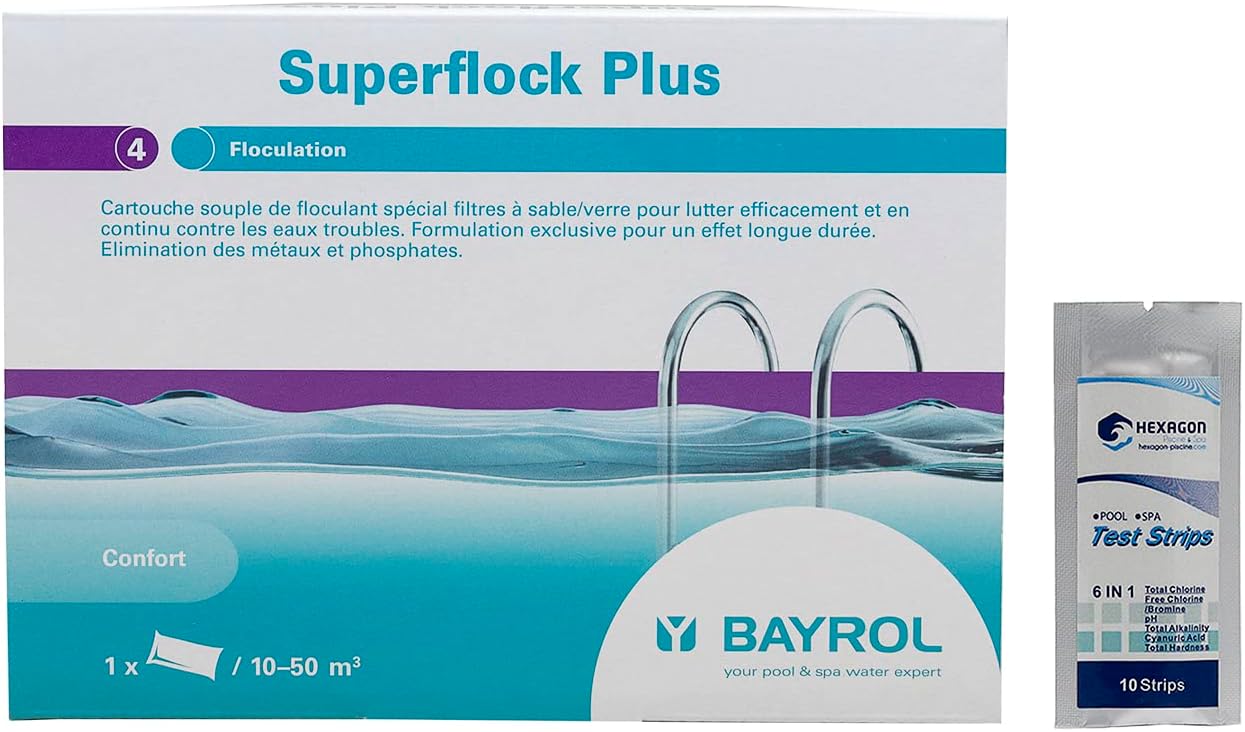 Bayroll SuPERFLOCK Plus Cartridge – 1 kg | Flocculant in Cartridge + 10 ...