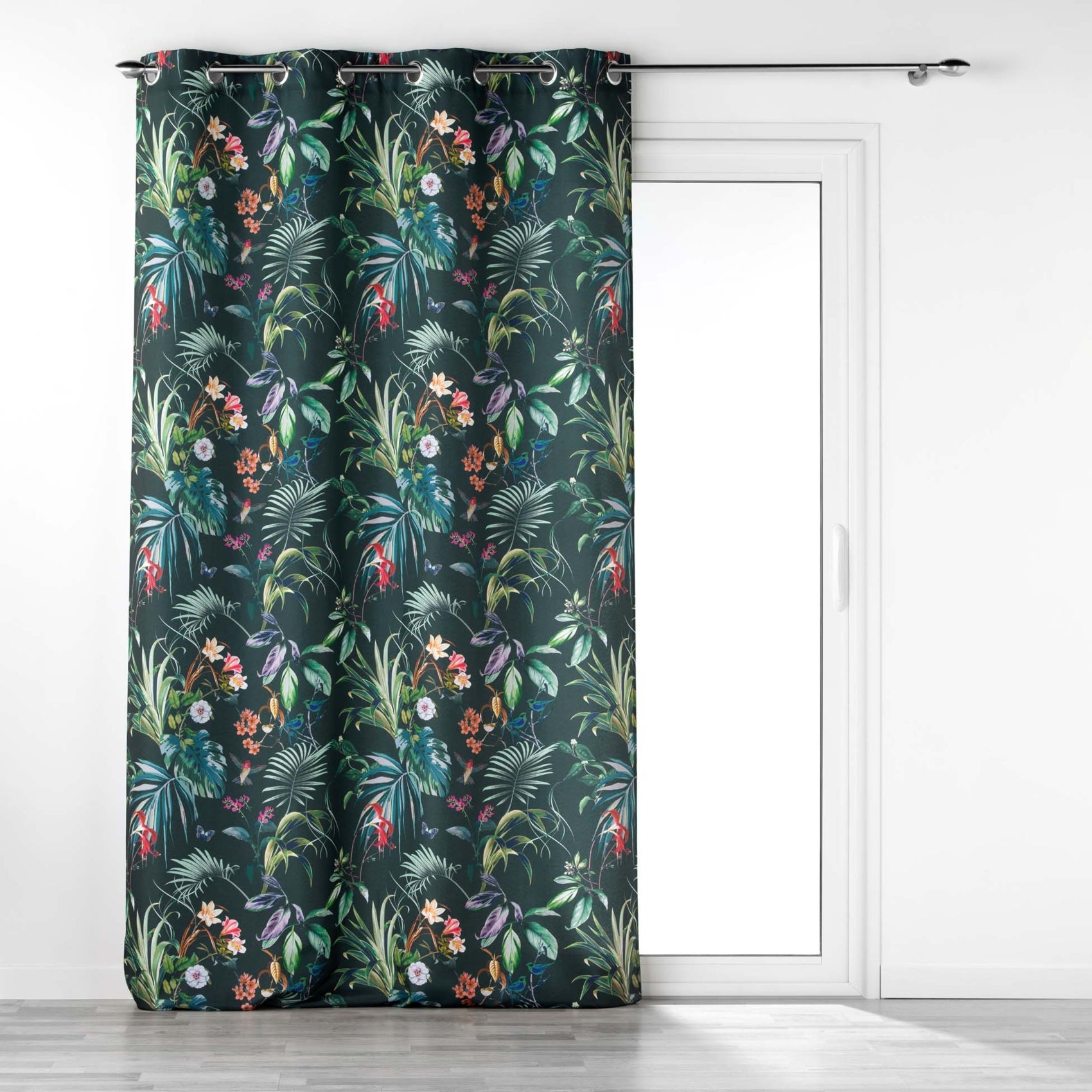 Rideau tamisant esprit exotique - Vert emeraude - 140x260 cm ...