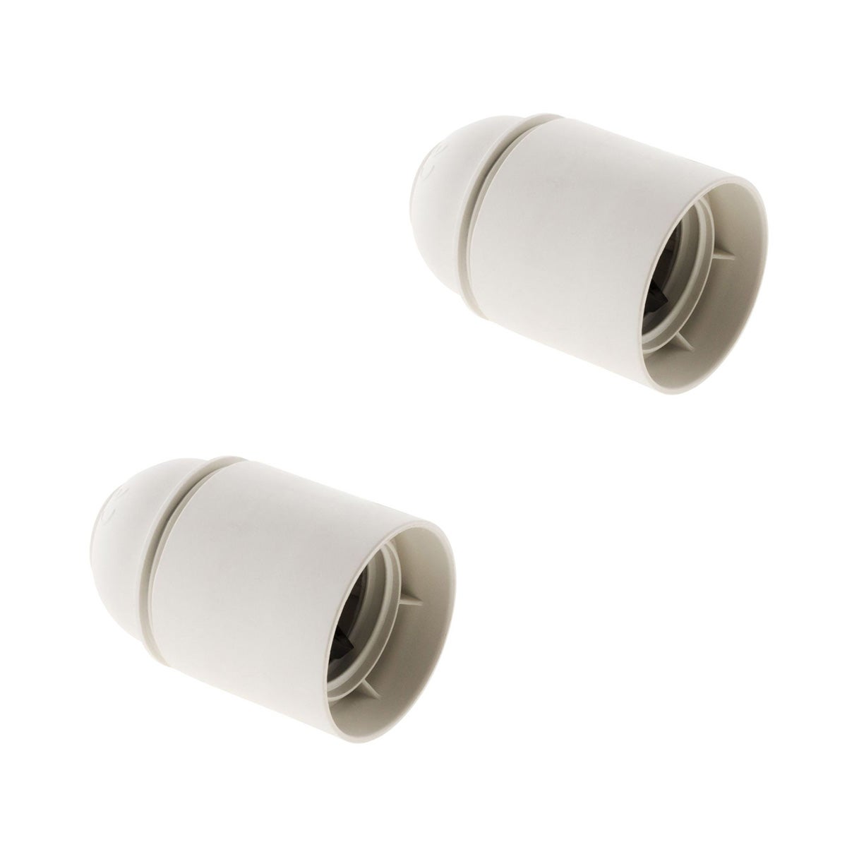 Lot de 2 douilles lisses sans bague E27 - Blanc - Zenitech | Leroy Merlin