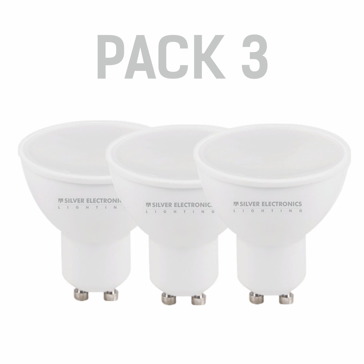 Pack x3 ampoules LEDECO Dichroic Multi-LED Silver Electronics GU10 567lm 7W 4000K 120º 15.000h ...
