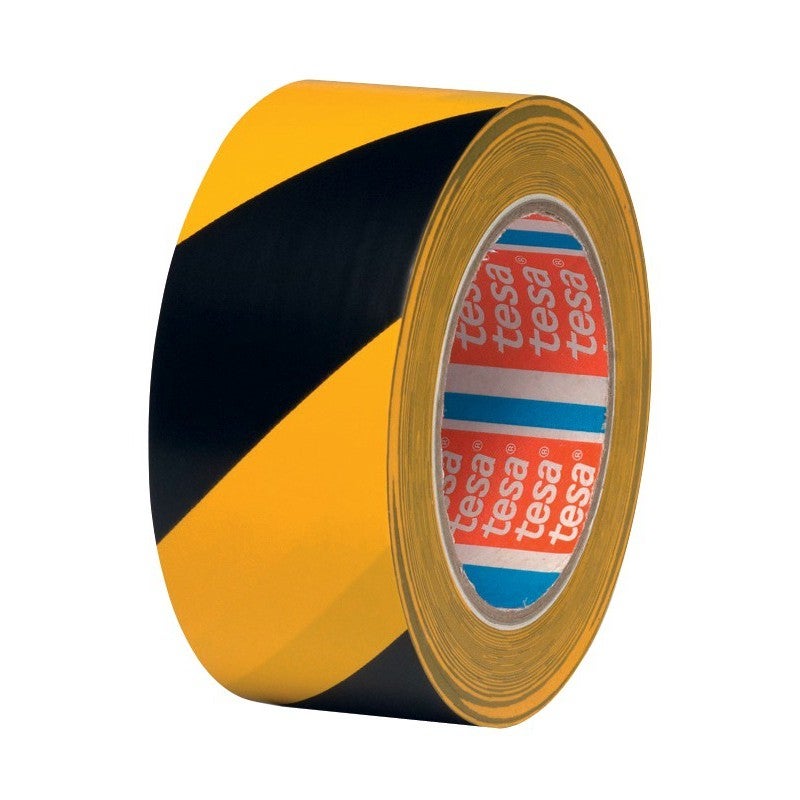 Ruban d'avertissement jaune / noir 33mx50mm - Tesa 4169 par 6 (Par 6 ...
