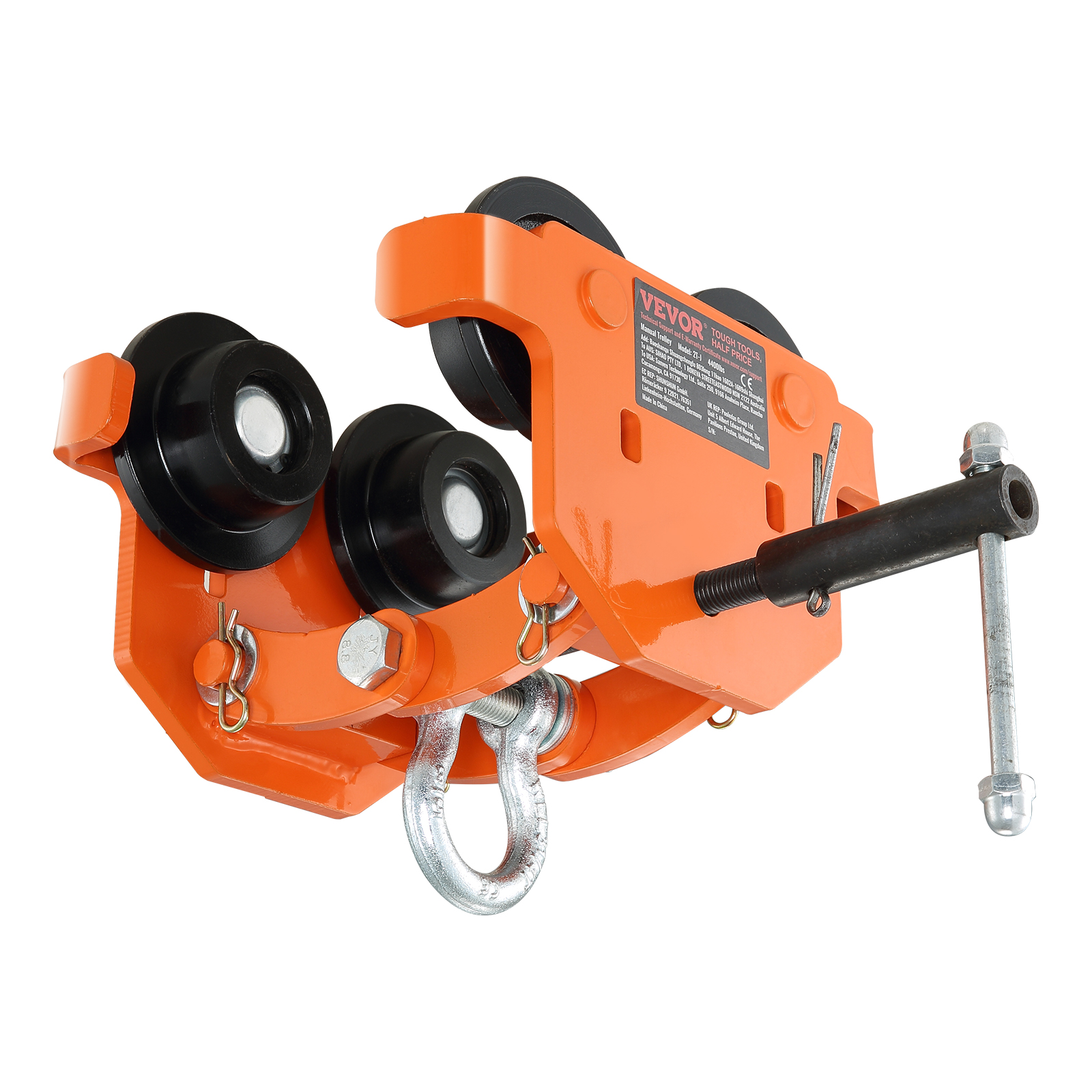 Carro de mano VEVOR Carro de viga de presión con capacidad de carga de ...