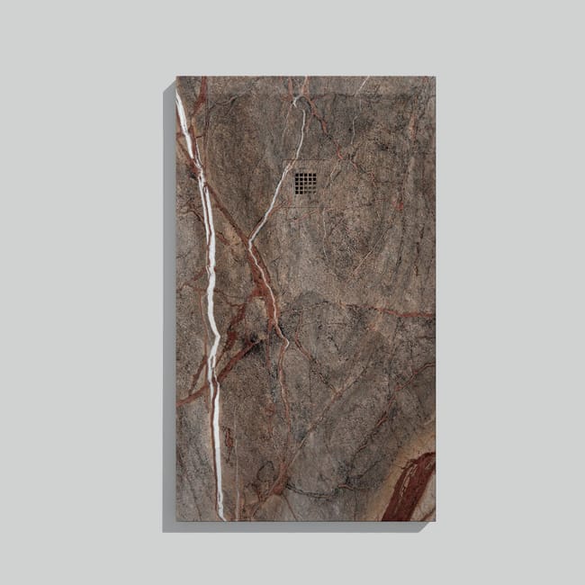 Plato de ducha Forêt Tropicale Marrón, acabado Smooth Stone 3D, rejilla ... Plato de ducha Forêt Tropicale Marrón, acabado Smooth Stone 3D, rejilla ...