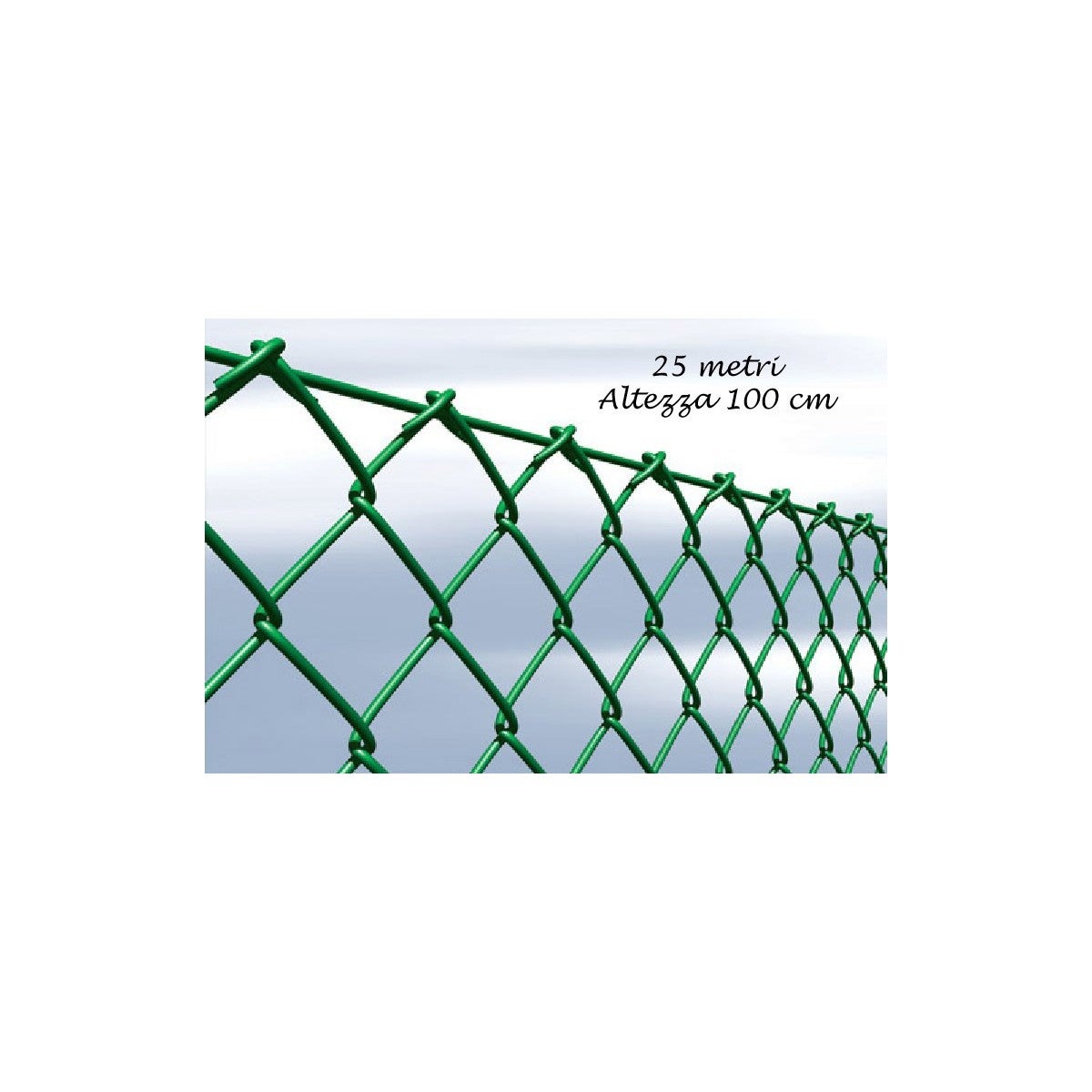 Rete Recinzione 25 Metri Altezza 100 Plastificata Zincata Rotolo ...