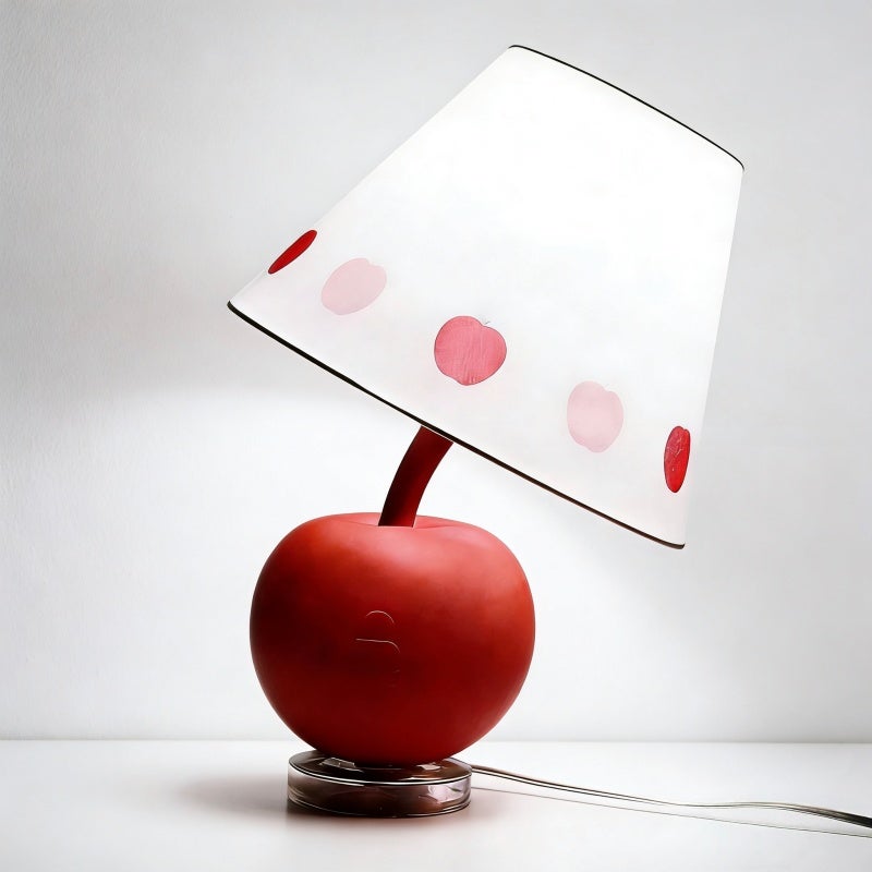 QWINERN crème Apple lampe de table chaude, belle lampe de table Apple ...