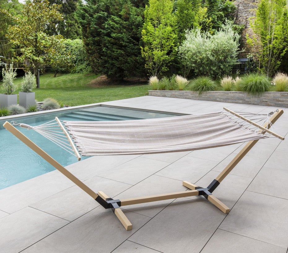 Hamac sur pied - 1 place - beige - KIGALI S | Leroy Merlin