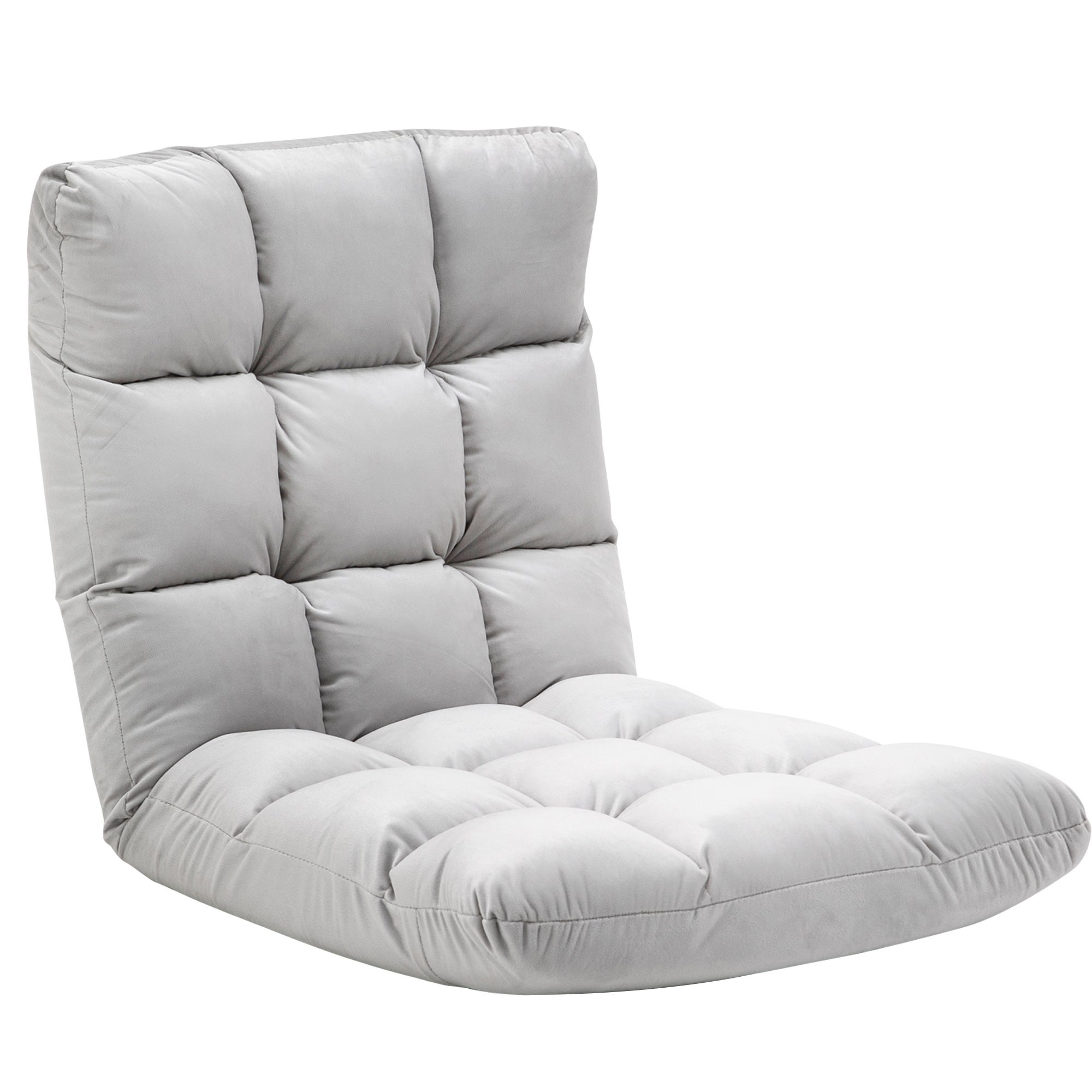 Fauteuil de sol relaxant avec dossier inclinable à 180°, revêtement en ...