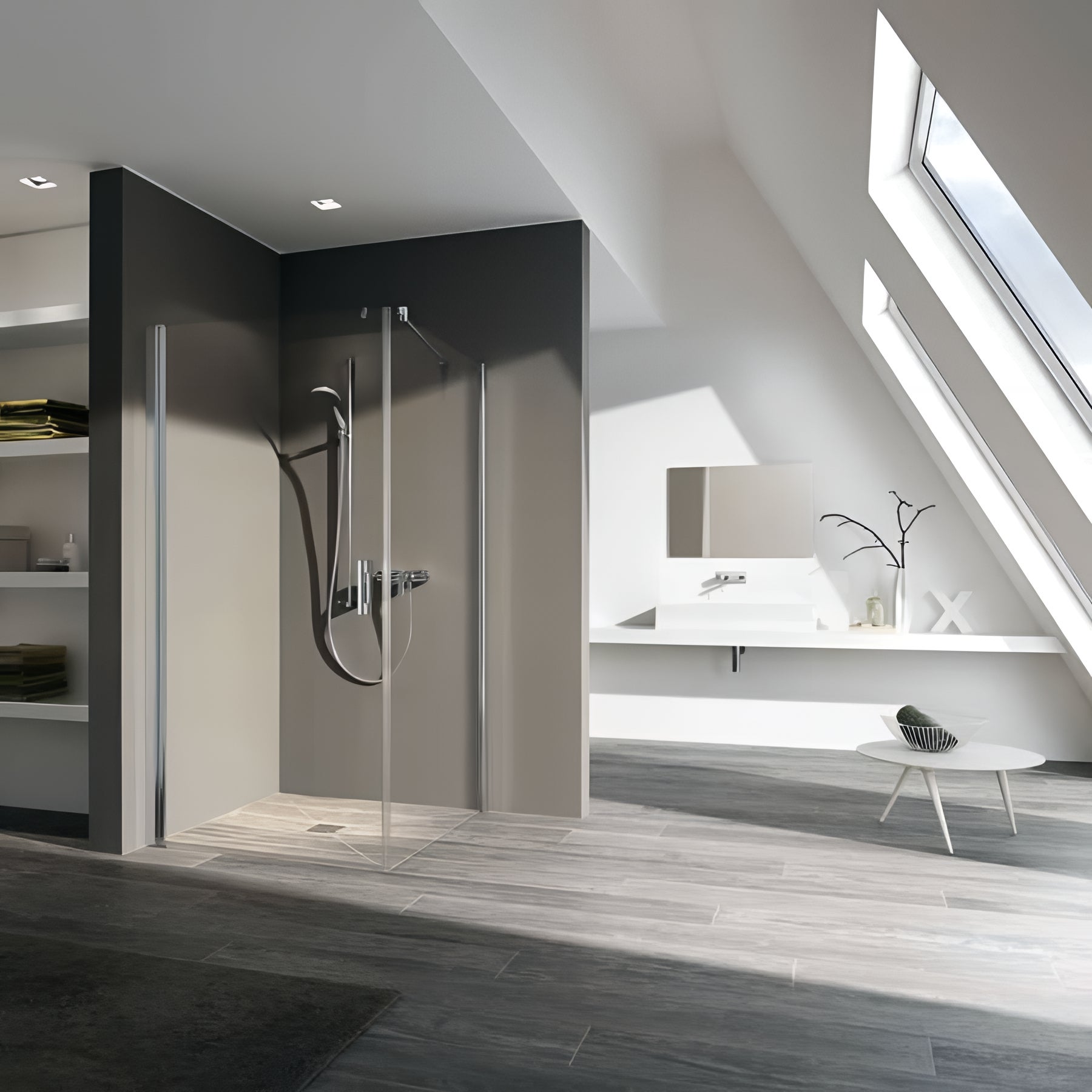 Pared de ducha giratoria anchura 100 cm altura 200 cm perfil plata ...