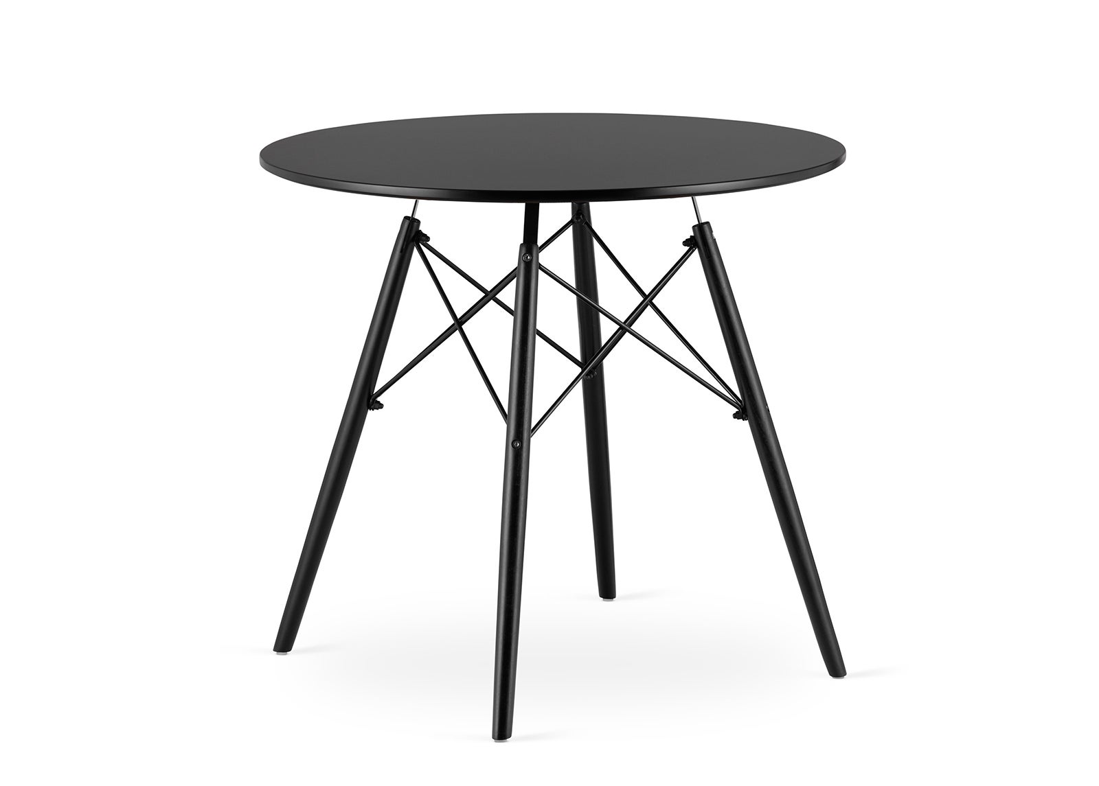 Table à manger ronde moderne Todi 80x80 cm, noir + noir | Leroy Merlin