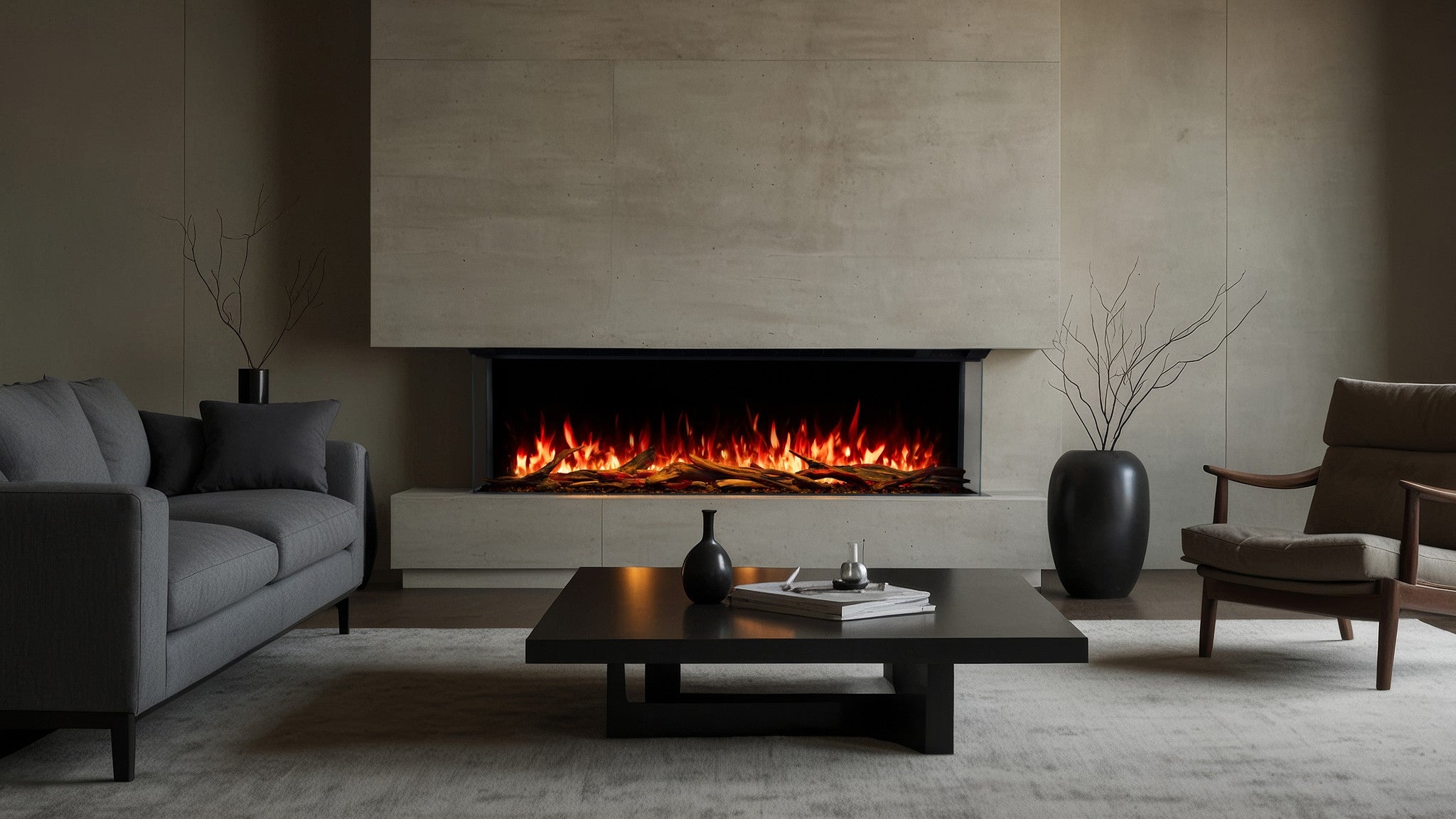 Cheminée électrique AFLAMO Superb 3D 80 - feu premium - encastrable ...