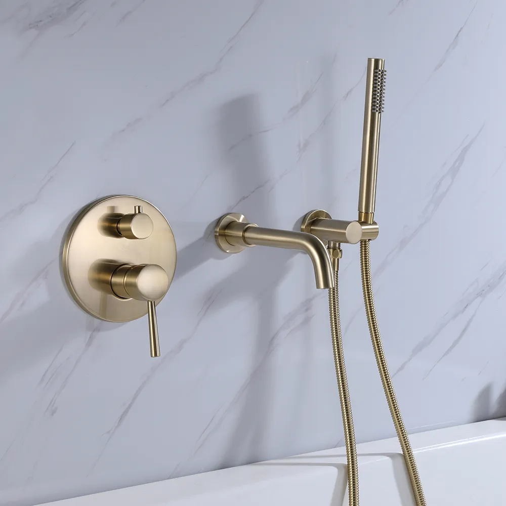 Ensemble de bain encastré or brossé | Leroy Merlin
