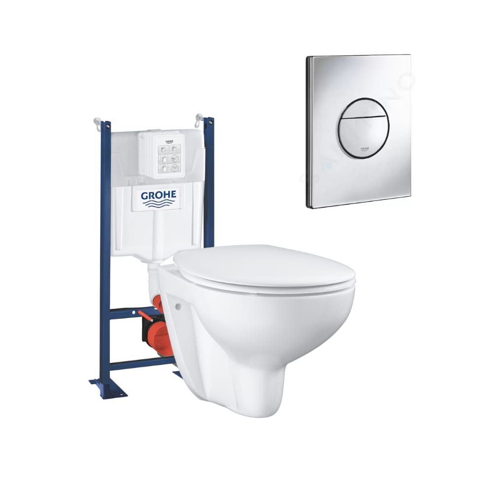 Pack WC suspendu sans bride GROHE Bau ceramic + Bâti support + abattant ... Pack WC suspendu sans bride GROHE Bau ceramic + Bâti support + abattant ...