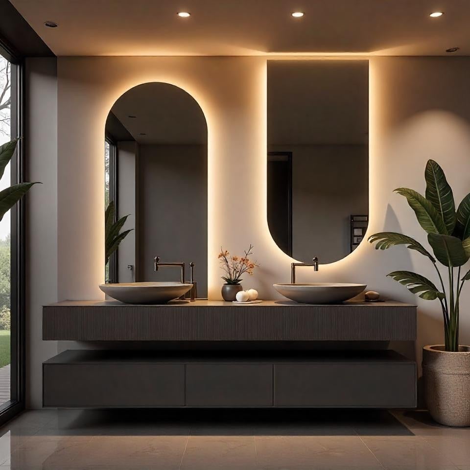 Espejo de Baño con Luz ALBA 60x100 - Altavoces Bluetooth integrados - Antivaho - Iluminación ...