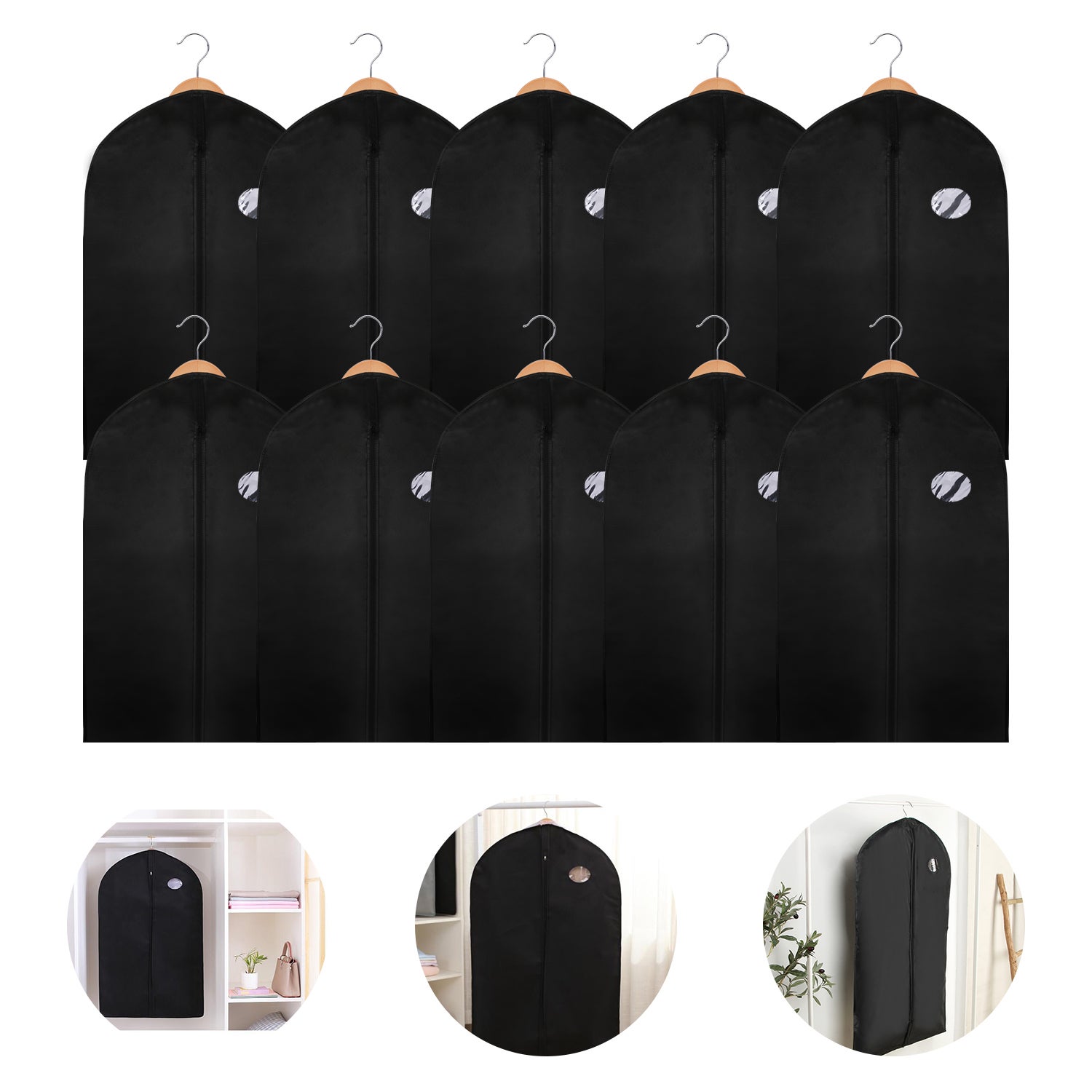 10x housse à vêtements avec sac à chaussures 100 x 60cm housse de ...