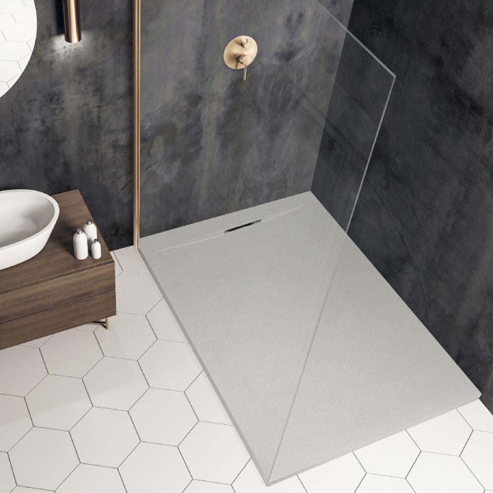 Receveur De Douche 100x150 Cm Extra Plat Bristow En Résine Surface ...