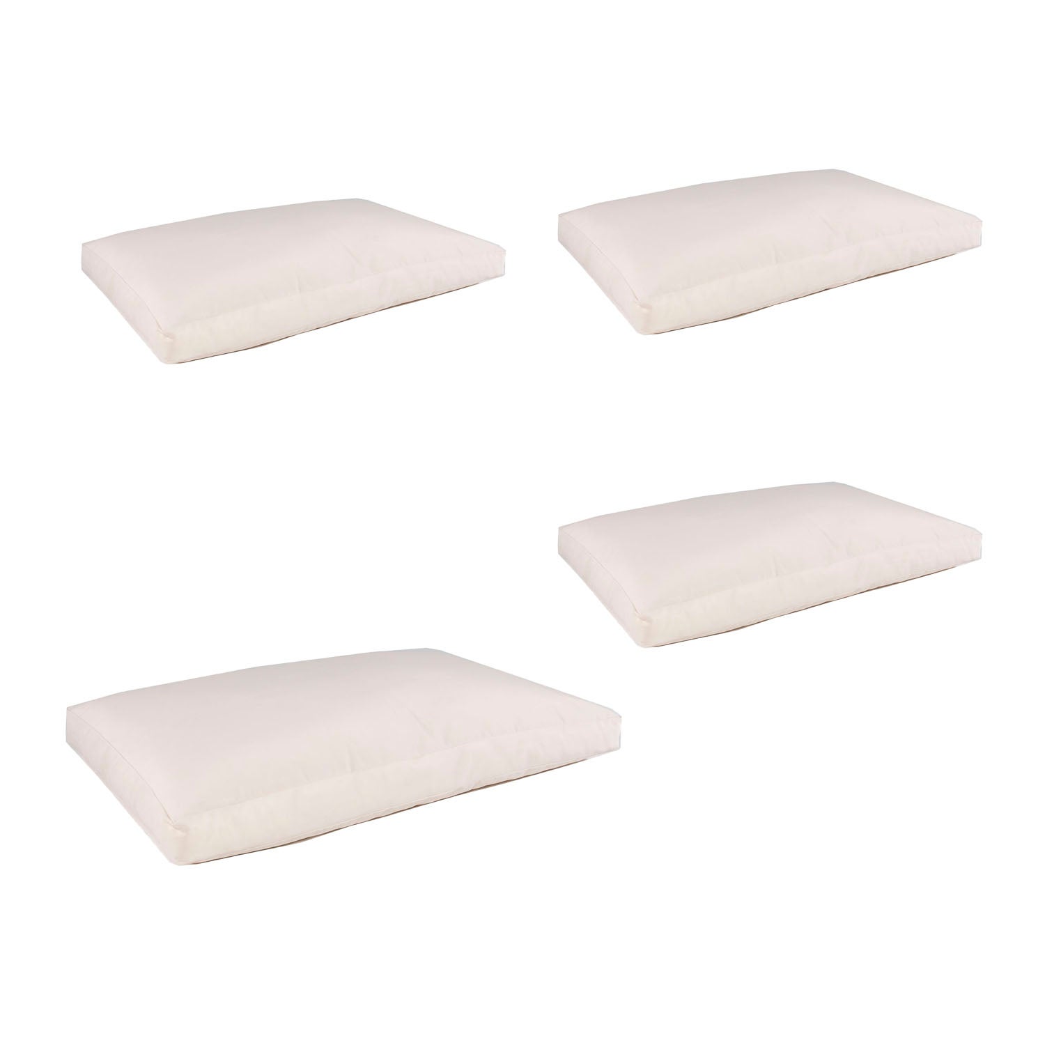 Pack 4 cojines Asiento palet de exterior, Desenfundable, Poliéster 180 gr, Beige | Leroy Merlin