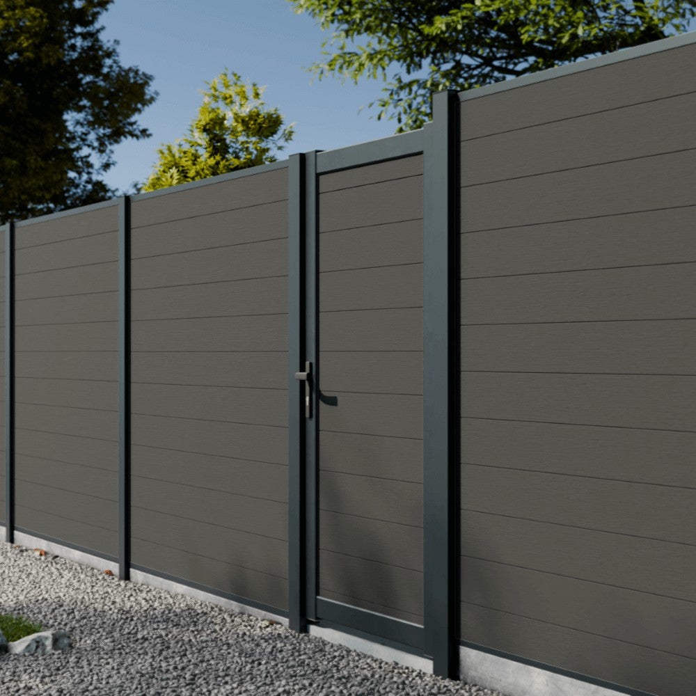 Kit Portillon Composite RIO Anthracite sur Platine - Hauteur : 183cm ...