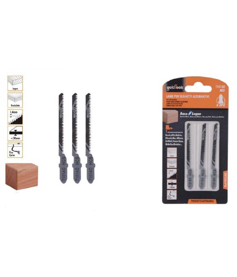 Trade Shop - Set 3pz Lame Per Seghetto Alternativo T101ao Hcs Lama ...