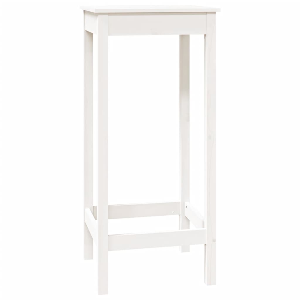 Table de bar | Table de Cuisine | Table Haute blanc 50x50x110 cm bois ...